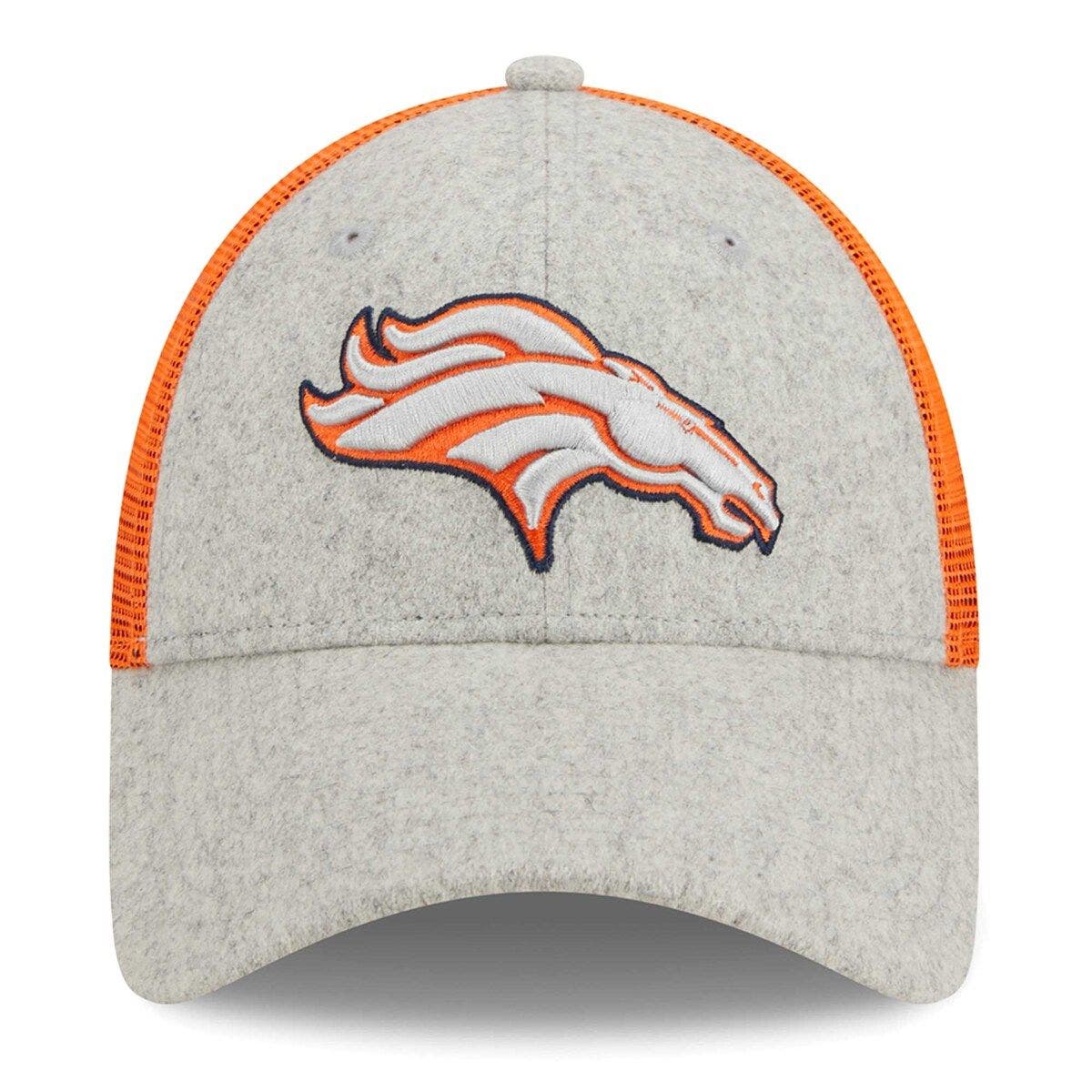 New Era Men's New Era Heather Gray/Orange Denver Broncos Pop Trucker ...