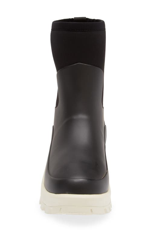 Hunter City Explorer Waterproof Short Rain Boot In Black/shaded White ...