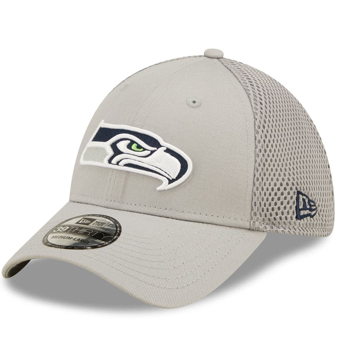 New Era Men's New Era Gray Seattle Seahawks Team Neo 39THIRTY Flex Hat ...