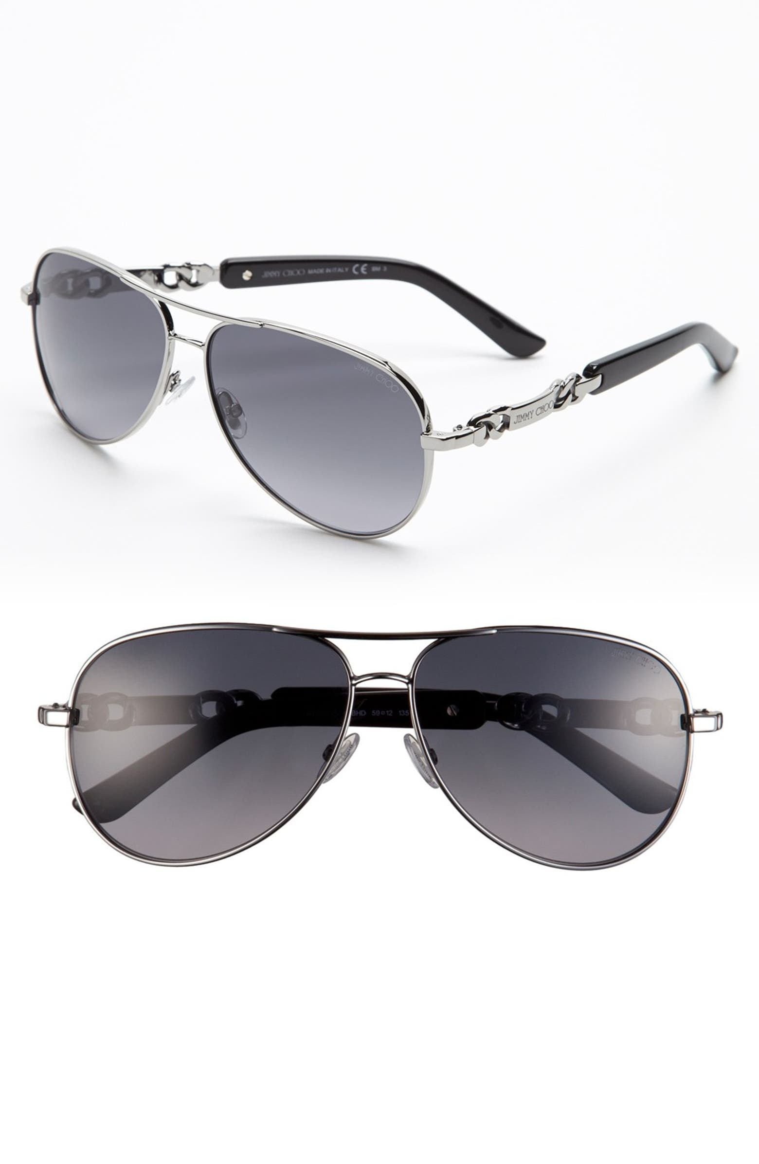 Jimmy Choo 59mm Aviator Sunglasses Nordstrom