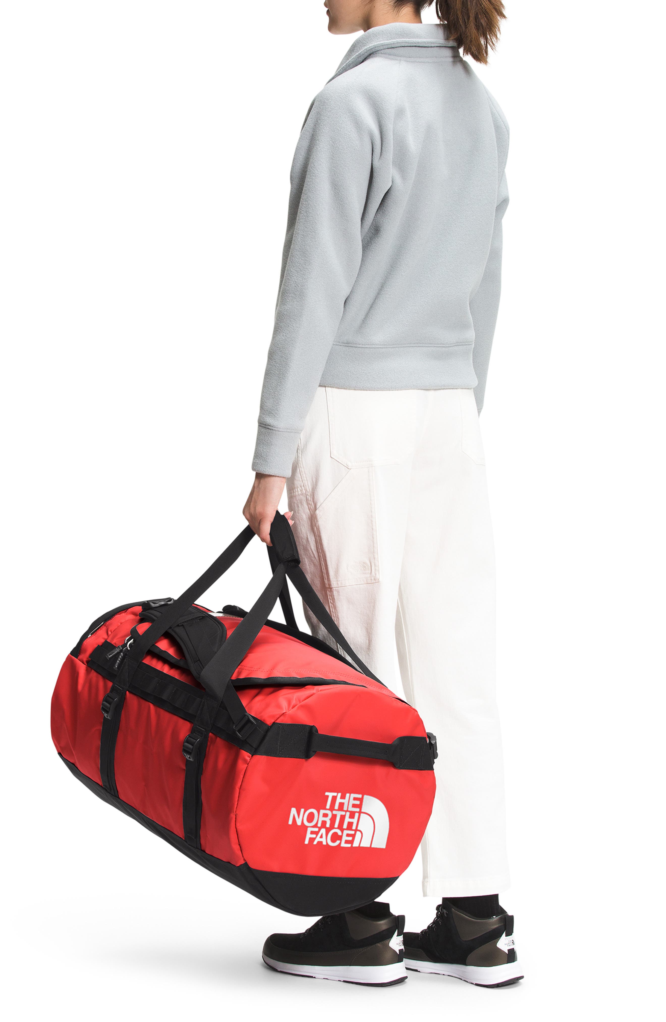 The North Face Medium Base Camp Duffle Bag in Tnf Red/Tnf Black | Smart ...