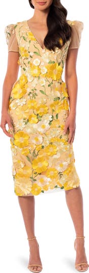HELSI Carrie Flower Appliqué Sheath Dress | Nordstrom