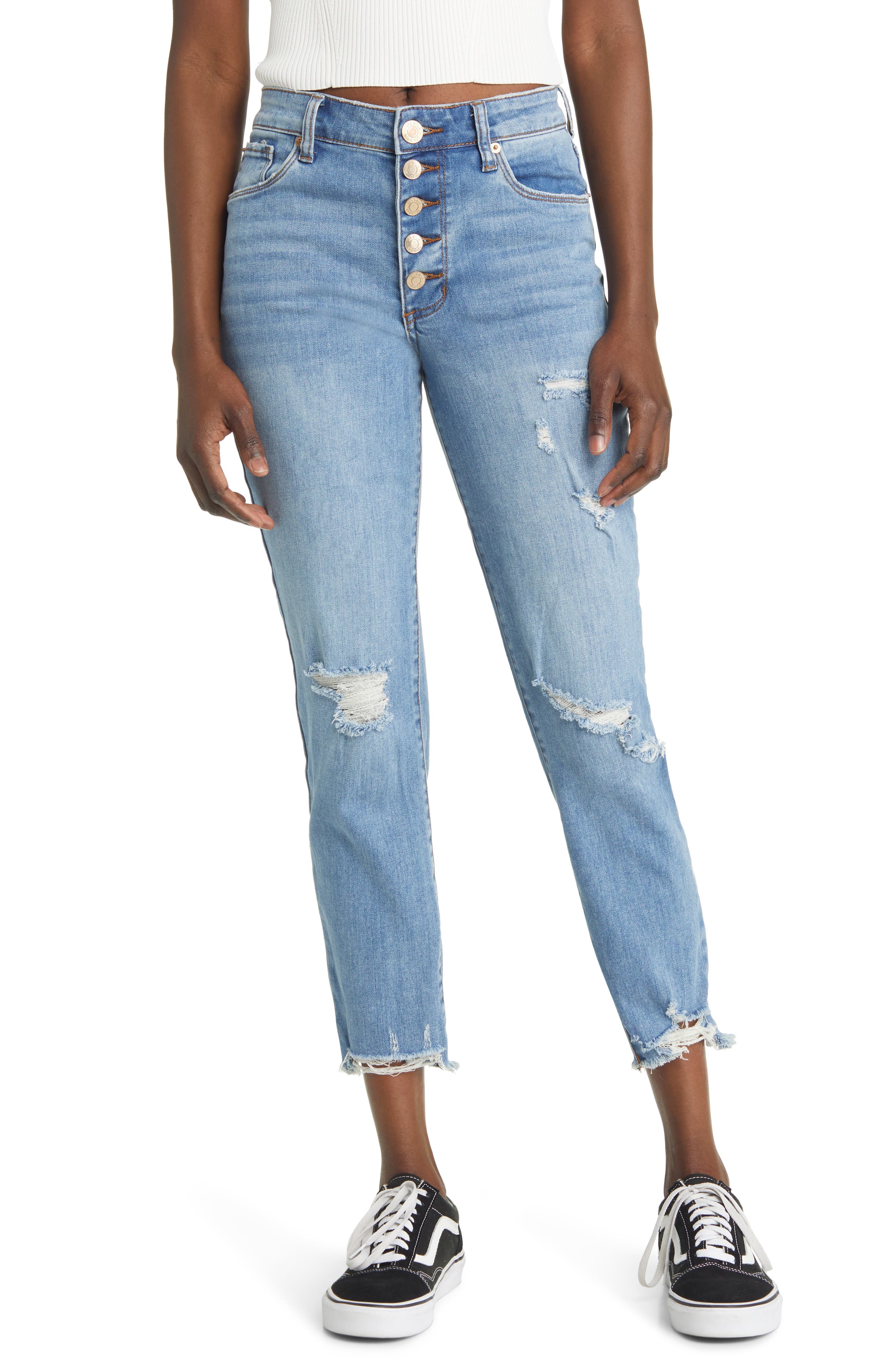 STS Blue Women's Caroline High Waist Distressed Ankle Straight Leg ...