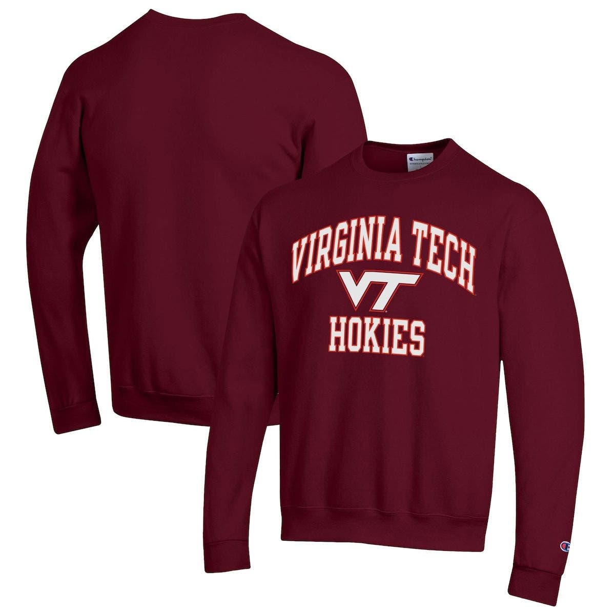 Champion Men's Champion Maroon Virginia Tech Hokies High Motor Pullover ...