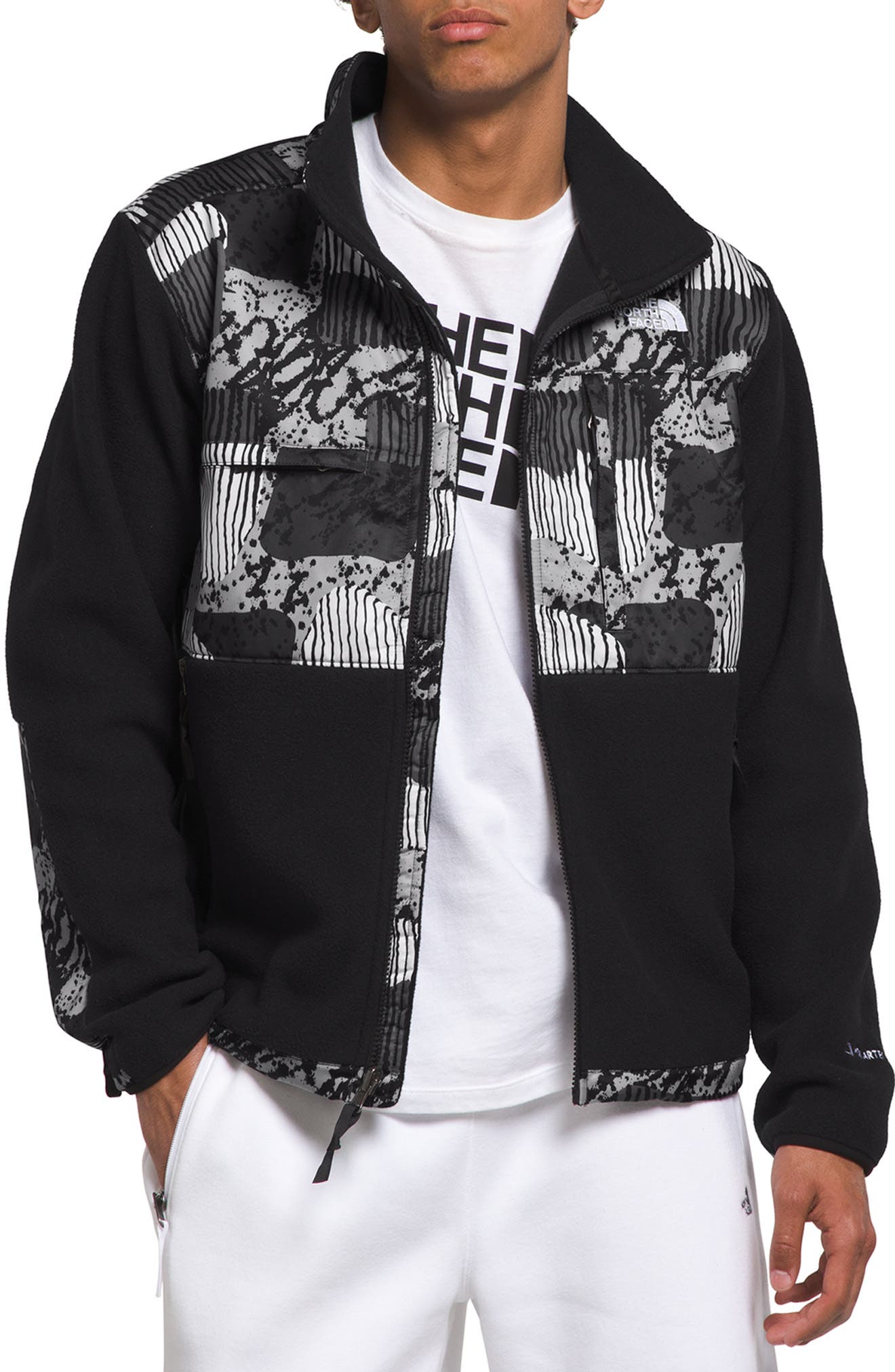 The North Face Denali Fleece Jacket in Tnf Black Abstract Yosemite ...