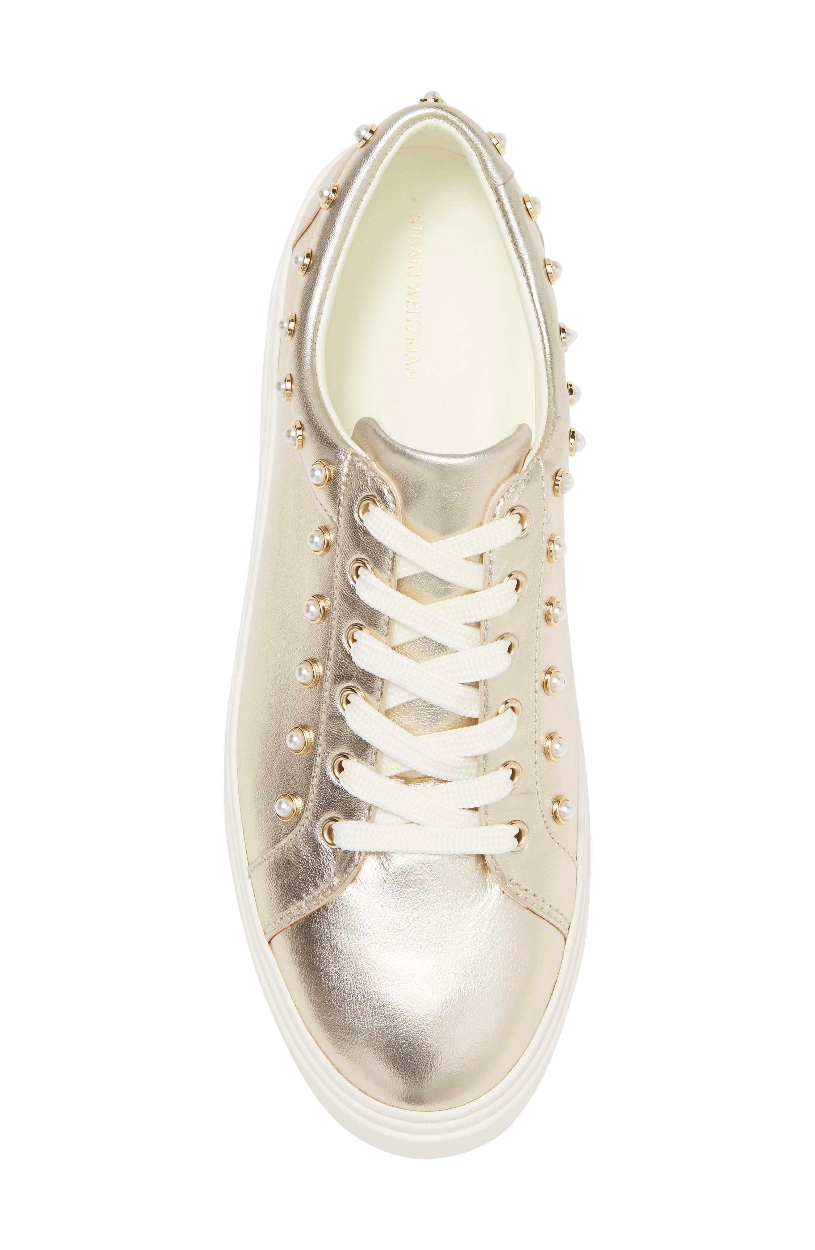 Stuart Weitzman Tillie Faux Pearl Studded Sneaker | Nordstromrack