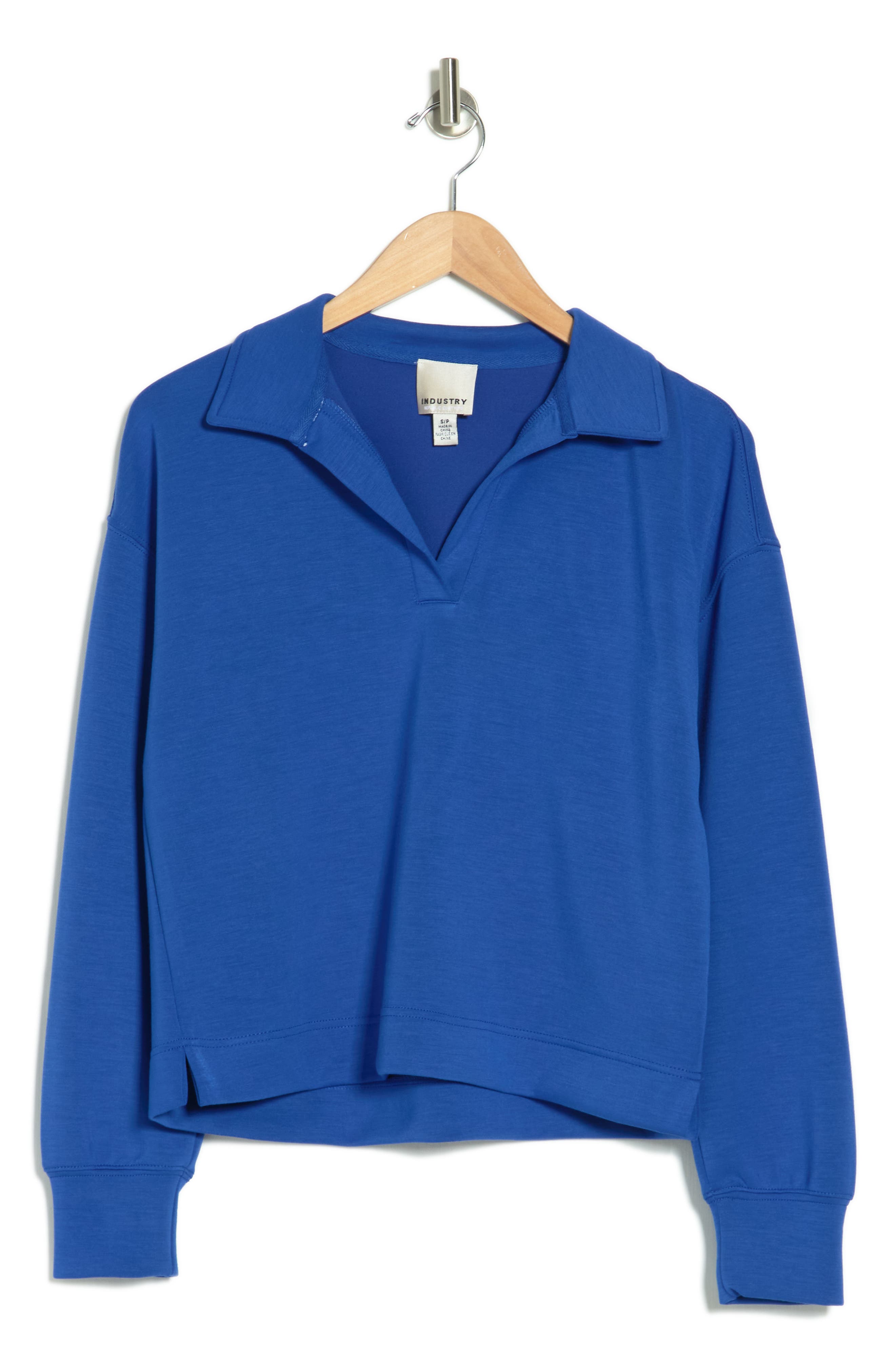 INDUSTRY REPUBLIC CLOTHING Collared Scuba Sweater | Nordstromrack