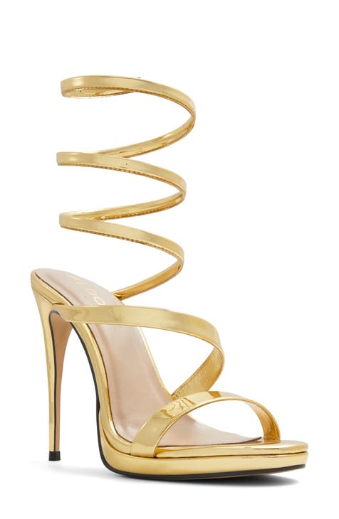 gold strappy sandal | Nordstrom