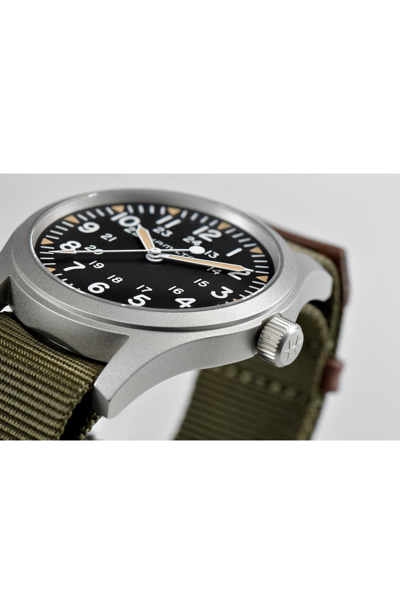 Hamilton Khaki Field Mechanical NATO Strap Watch, 42mm | Nordstrom