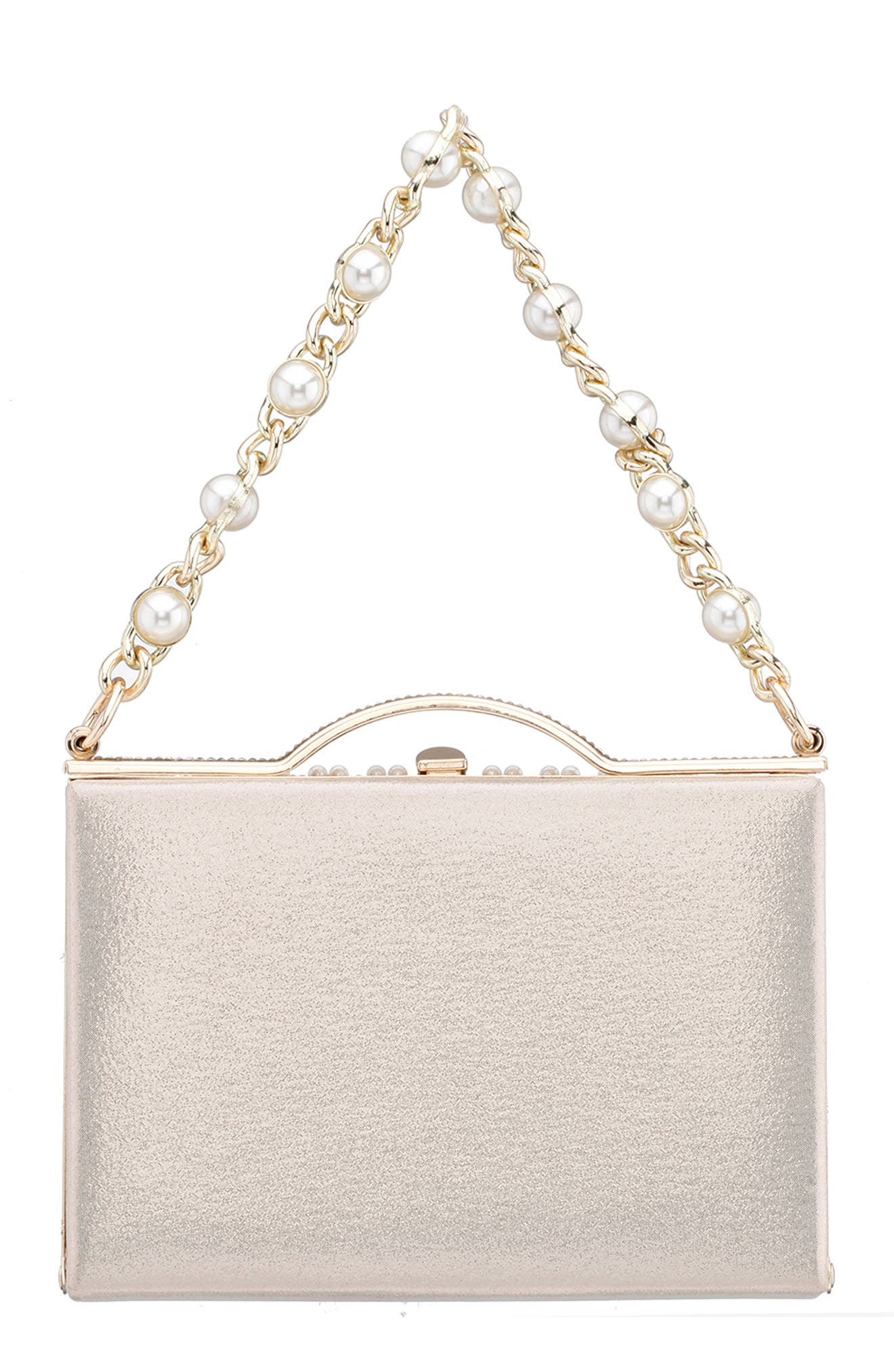 Nina Issa White Imitation Pearl & Crystal Clutch | Nordstrom