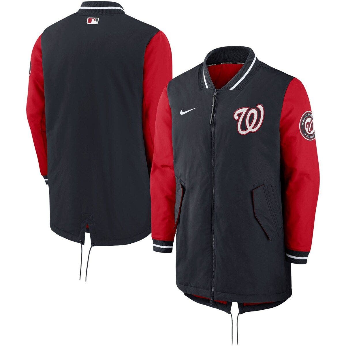 Nike Men's Nike Navy Washington Nationals Dugout Performance Full-Zip ...