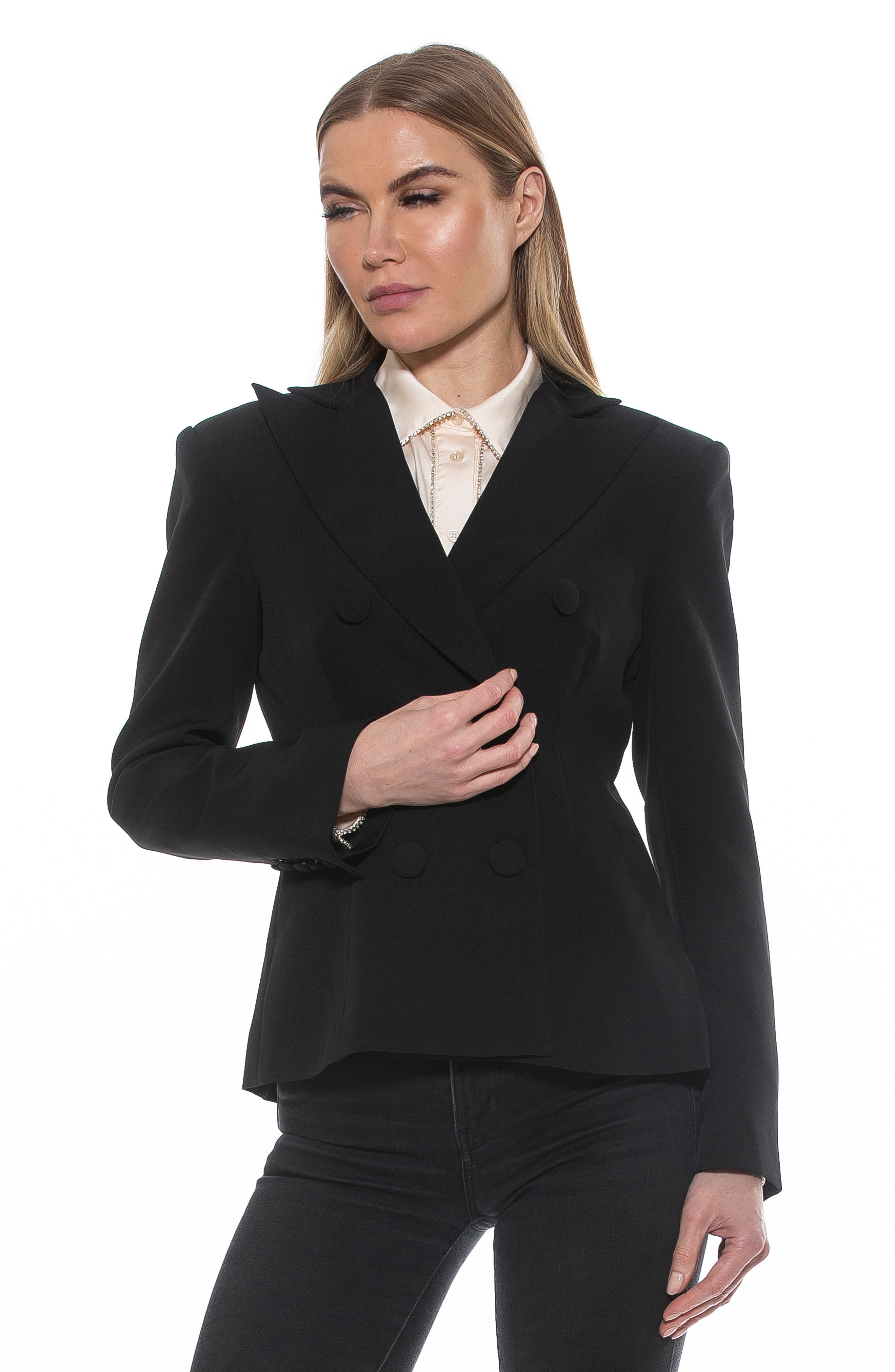 Alexia Admor Lianne Classic Double Breasted Button Front Closure ...