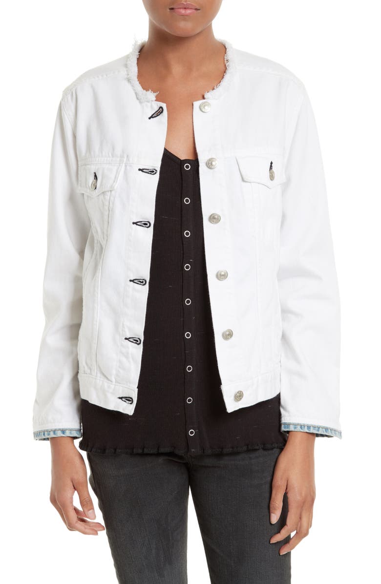 rag & bone/JEAN Collarless Denim Jacket | Nordstrom rag & bone/JEAN Collarless Denim Jacket | Nordstrom