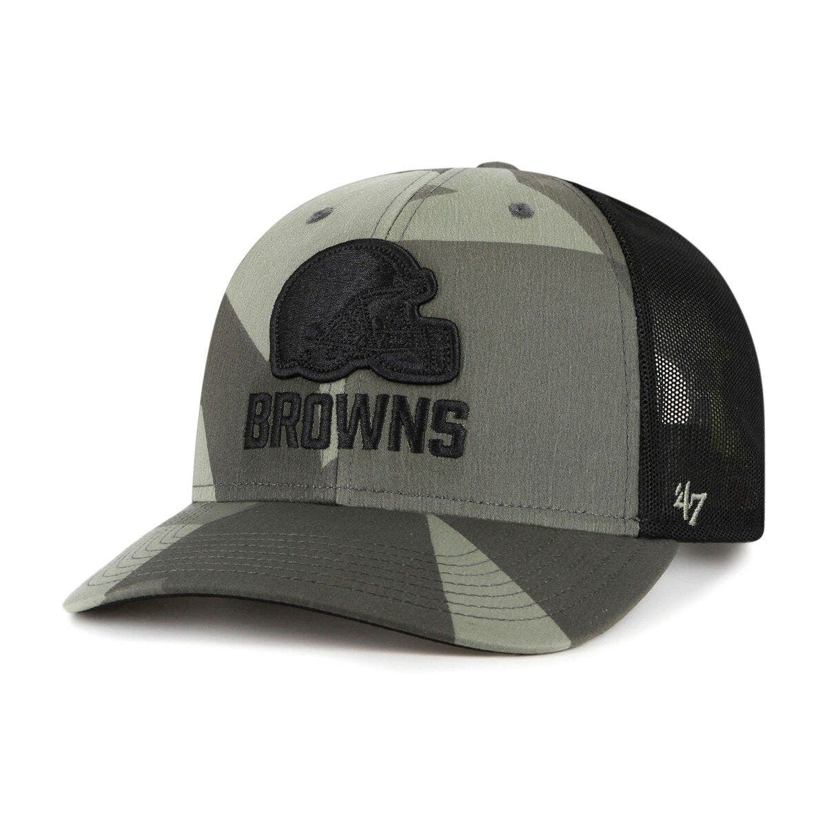 '47 Men's '47 Camo/Black Cleveland Browns Countershade MVP Trucker ...