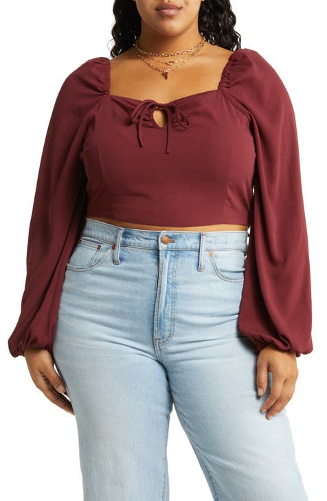 Women's Burgundy Tops | Nordstrom