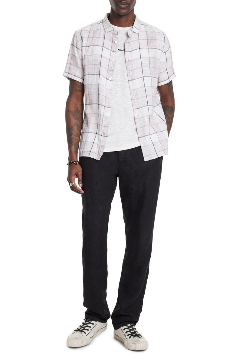 John Varvatos Sean Plaid Short Sleeve Button-Up Shirt | Nordstrom