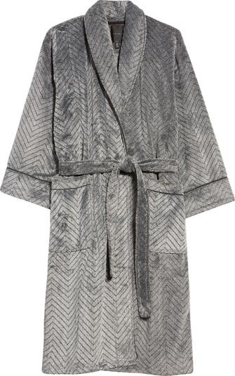 Daniel Buchler Men's Herringbone Plush Fleece Robe | Nordstrom