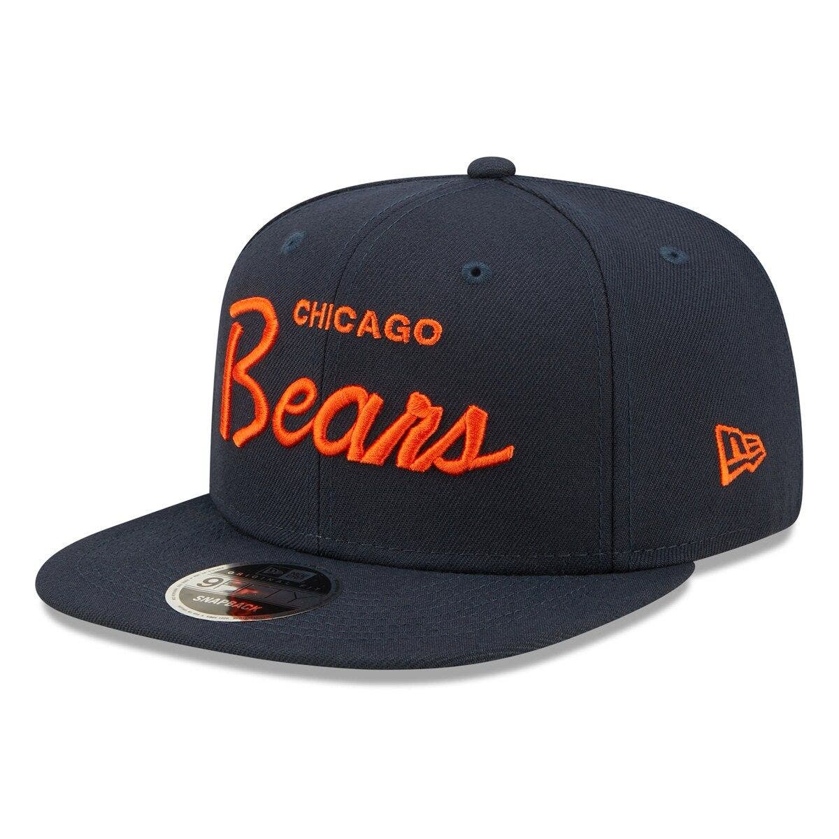 New Era Men's New Era Navy Chicago Bears Script Original Fit 9FIFTY ...