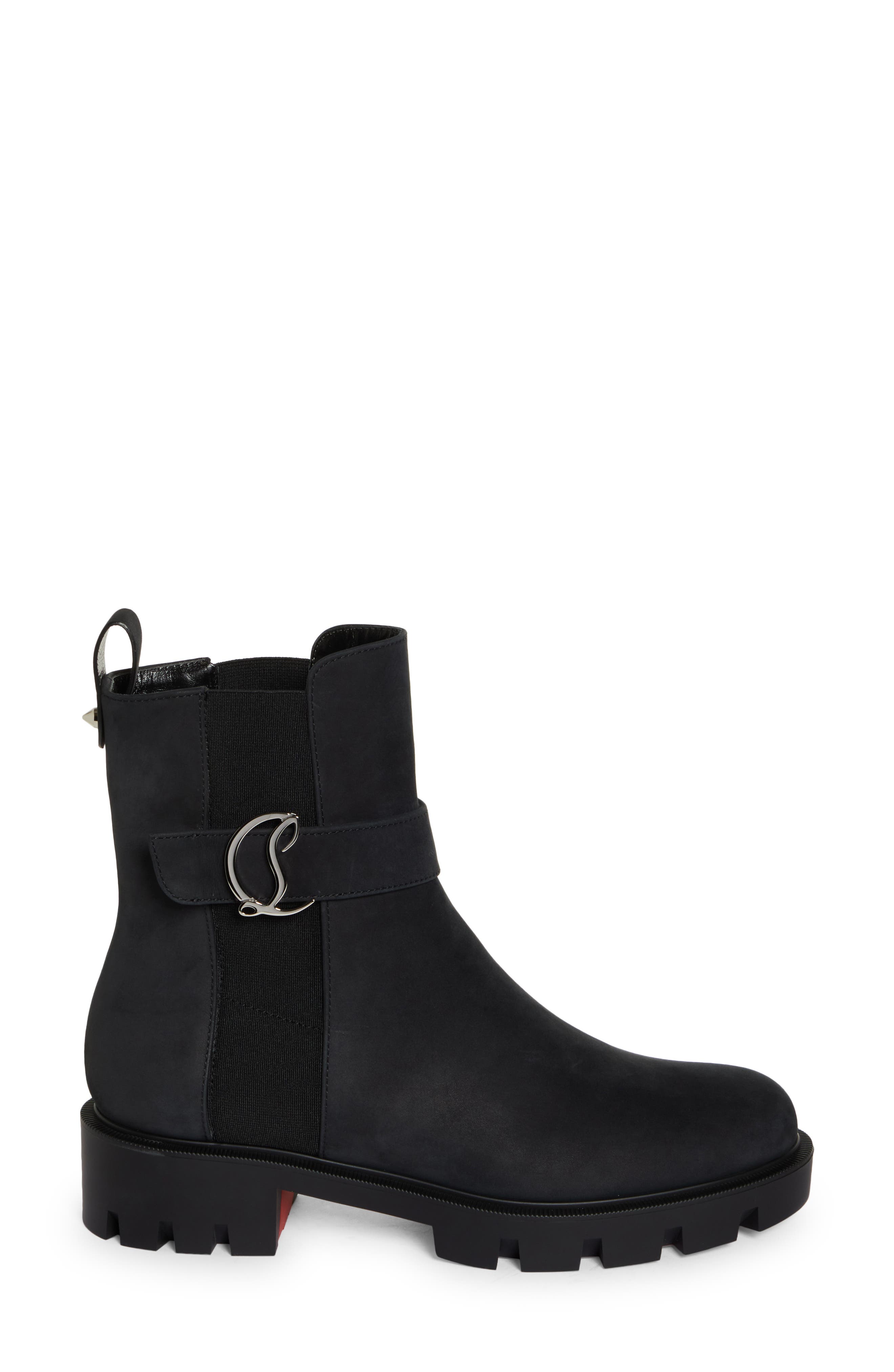 Christian Louboutin CL Logo Lug Sole Chelsea Boot (Women) | Nordstrom