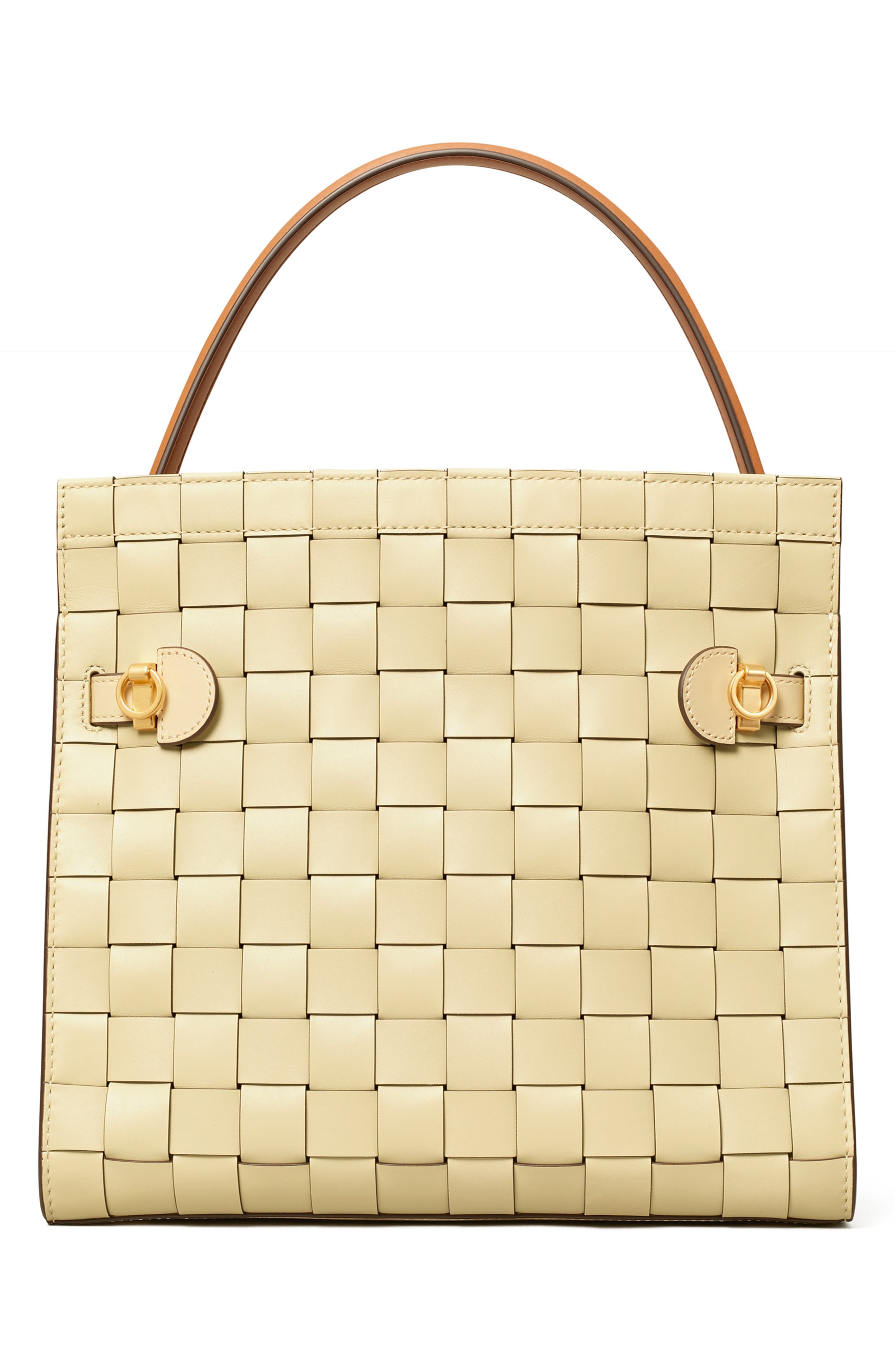 Tory Burch Lee Radziwill Woven Leather Double Bag | Nordstrom