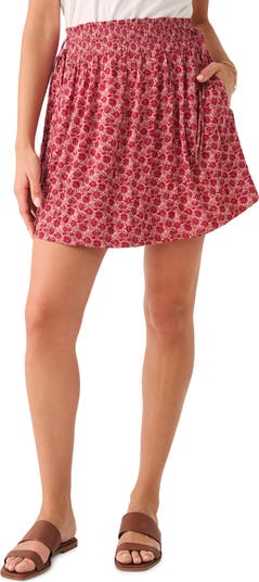 Faherty Emery Smocked Waist Skirt Nordstrom