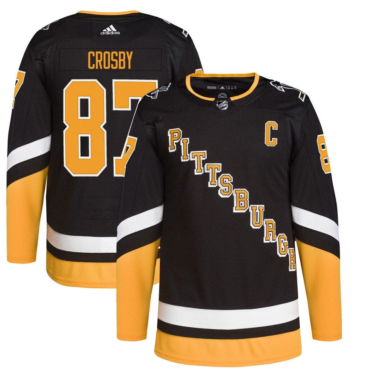 adidas Men's adidas Sidney Crosby Black Pittsburgh Penguins Alternate ...