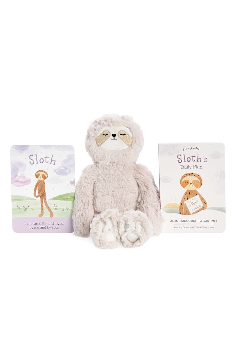 Slumberkins Sloth Kin Sloth Stuffed Animal & 'Sloth's Daily Plan' Board ...