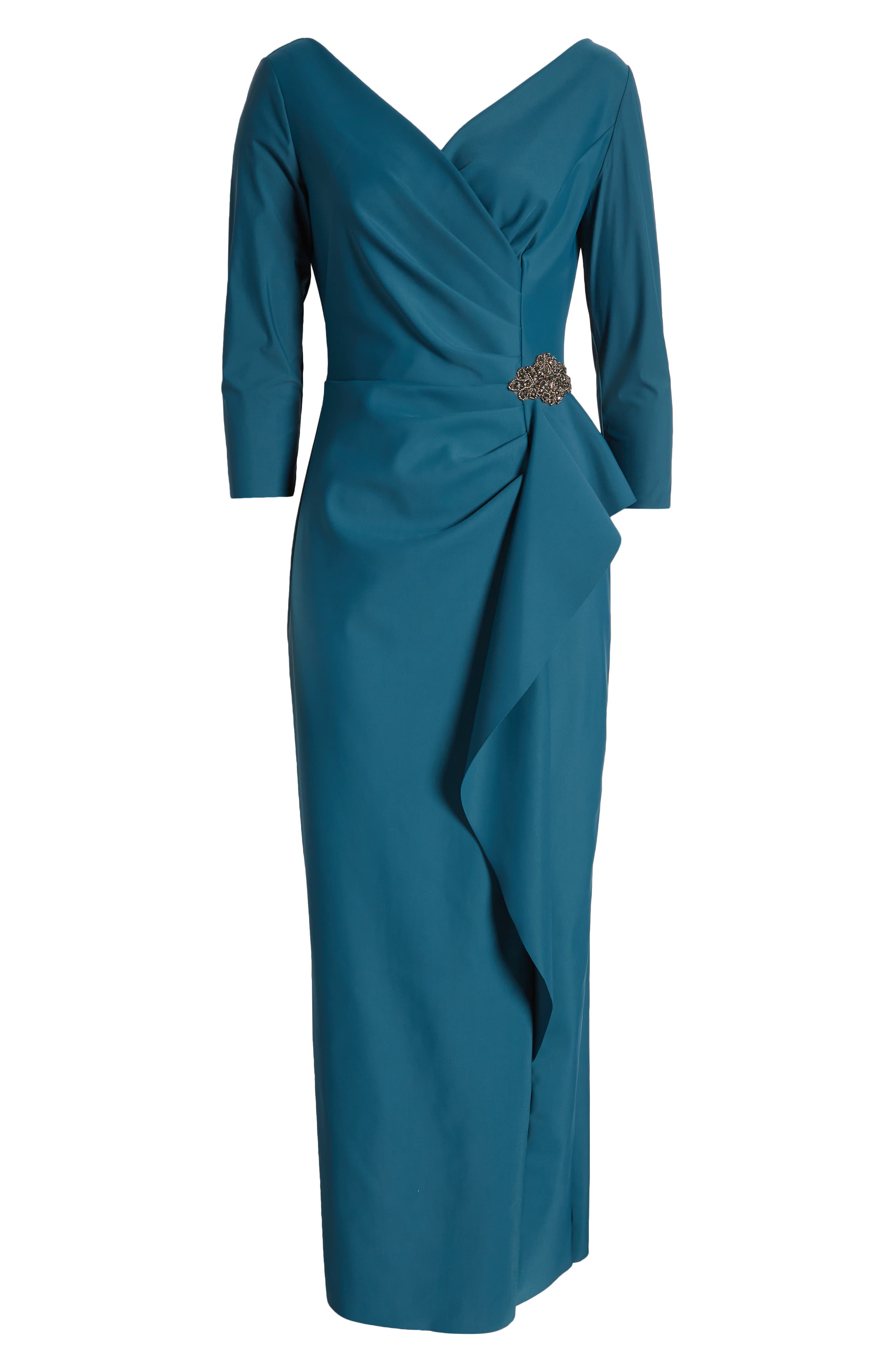 Alex Evenings Ruched Column Gown | Nordstrom