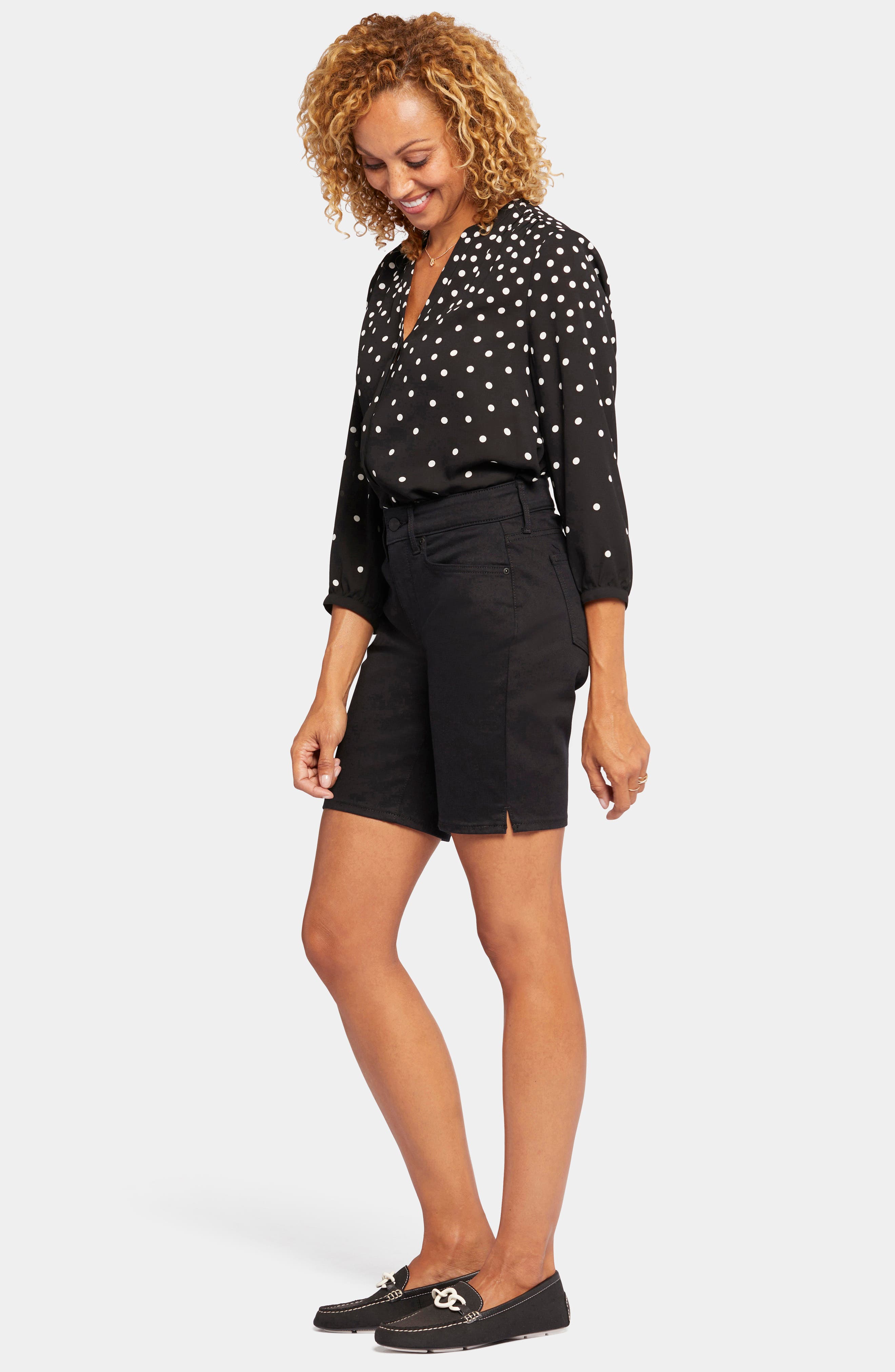 NYDJ Ella Side Slit Denim Bermuda Shorts | Nordstrom