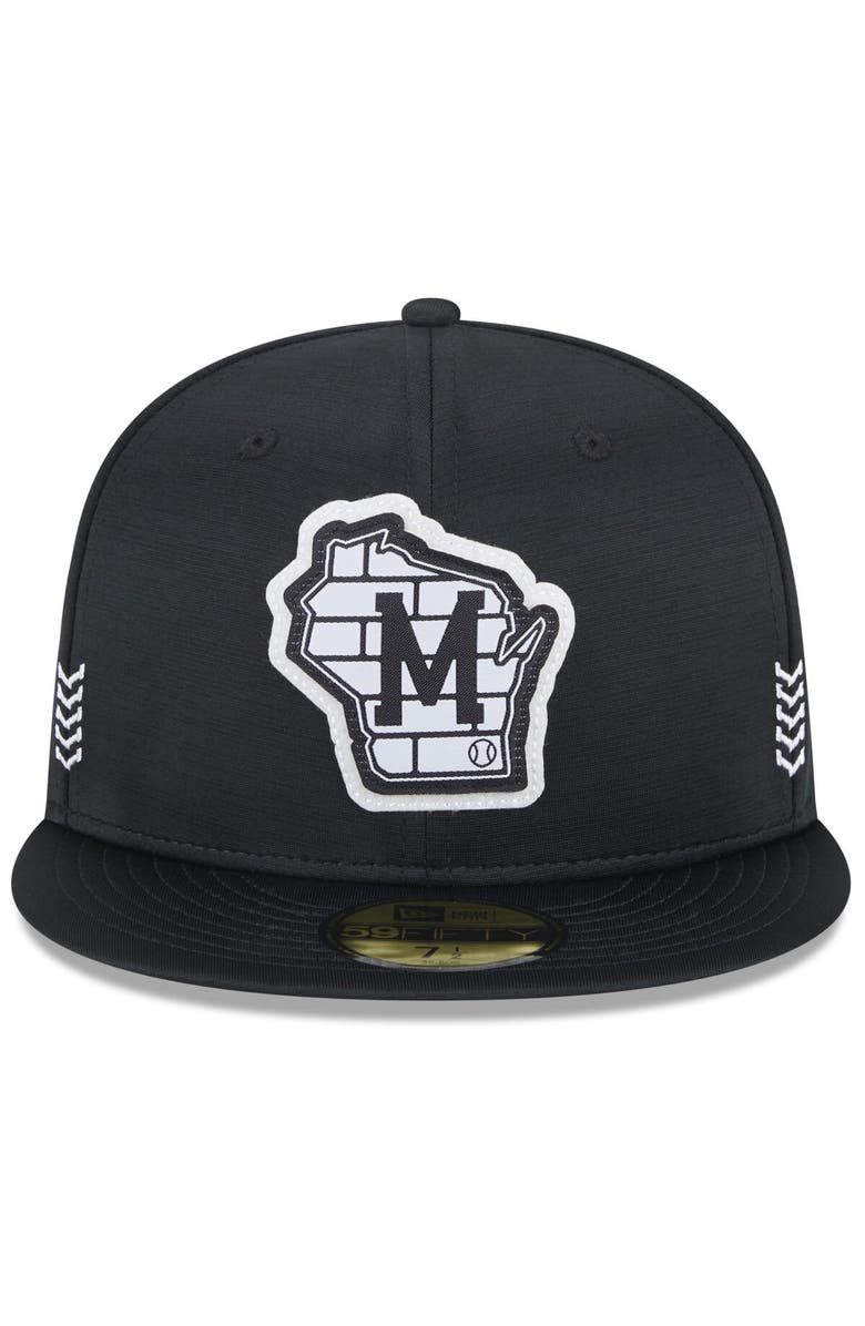 New Era Men's New Era Black Milwaukee Brewers 2024 Clubhouse 59FIFTY Fitted Hat | Nordstrom