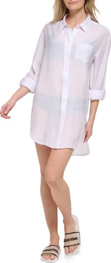 Calvin Klein Cover-Up Beach Shirt | Nordstromrack