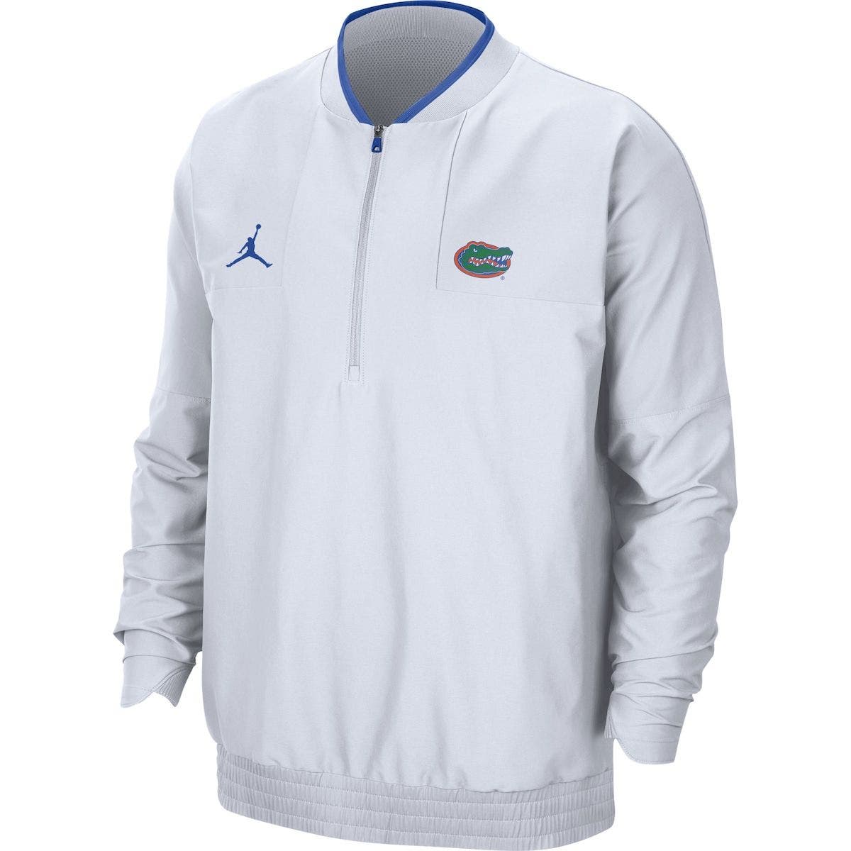 Jordan Brand Men's Jordan Brand White Florida Gators 2021 Coach Half ...