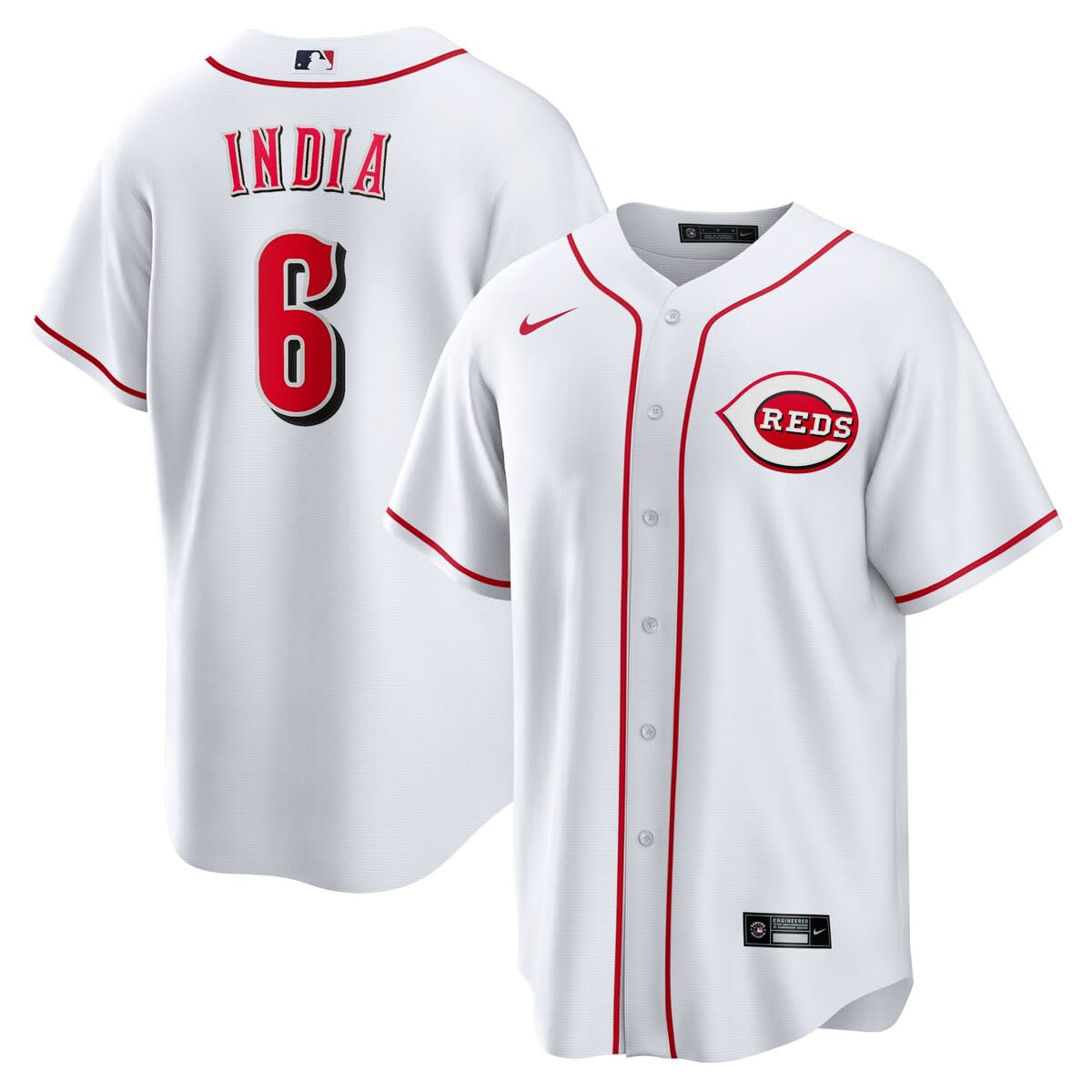 Nike Men's Nike Jonathan India White Cincinnati Reds Replica Player ...