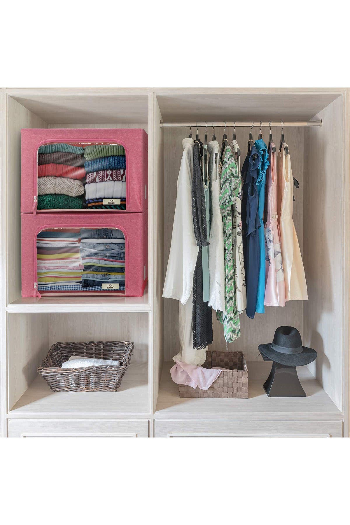 SORBUS Pink Window Storage Box - Pack of 2 | Nordstromrack