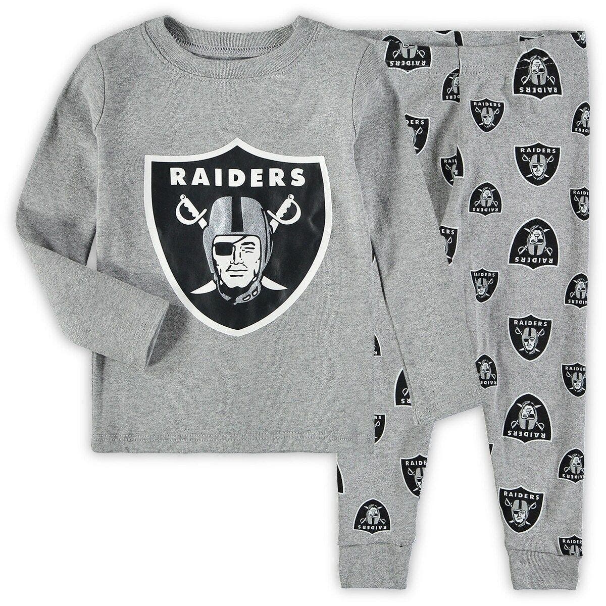 Outerstuff Toddler Heathered Gray Las Vegas Raiders Sleep Set | Nordstrom