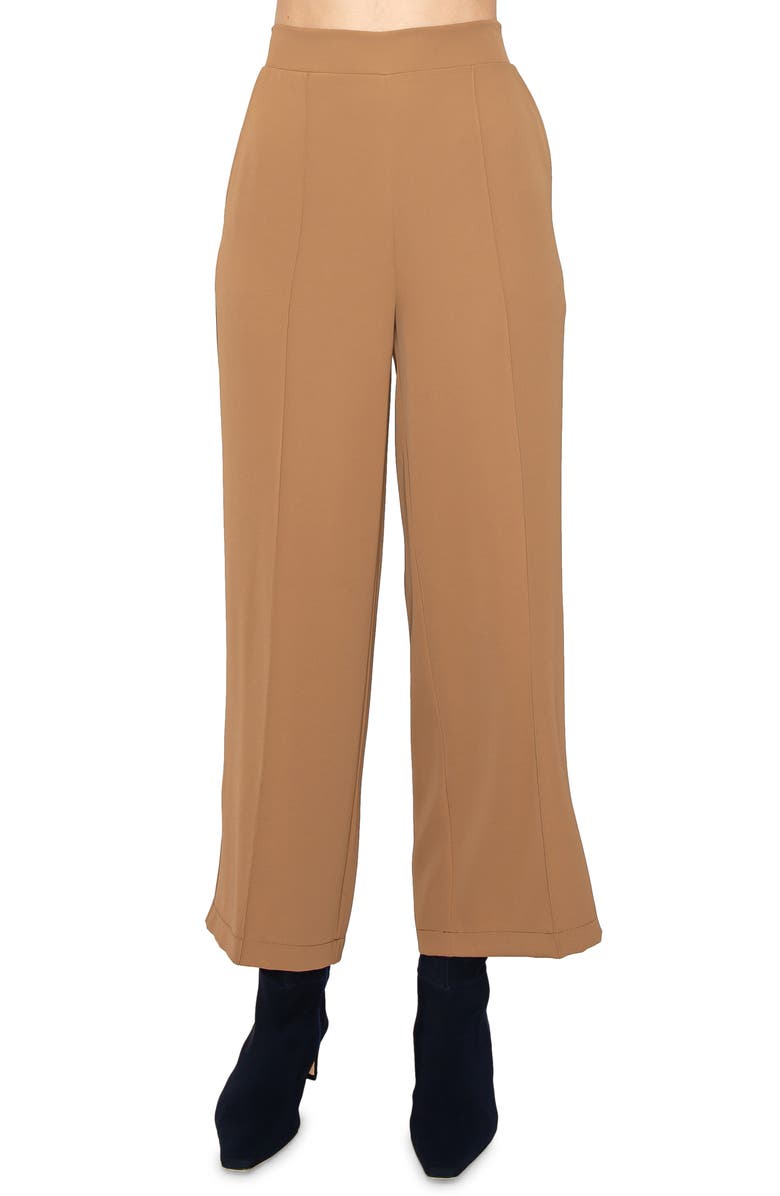 MELLODAY High Waist Crop Wide Leg Pants | Nordstromrack