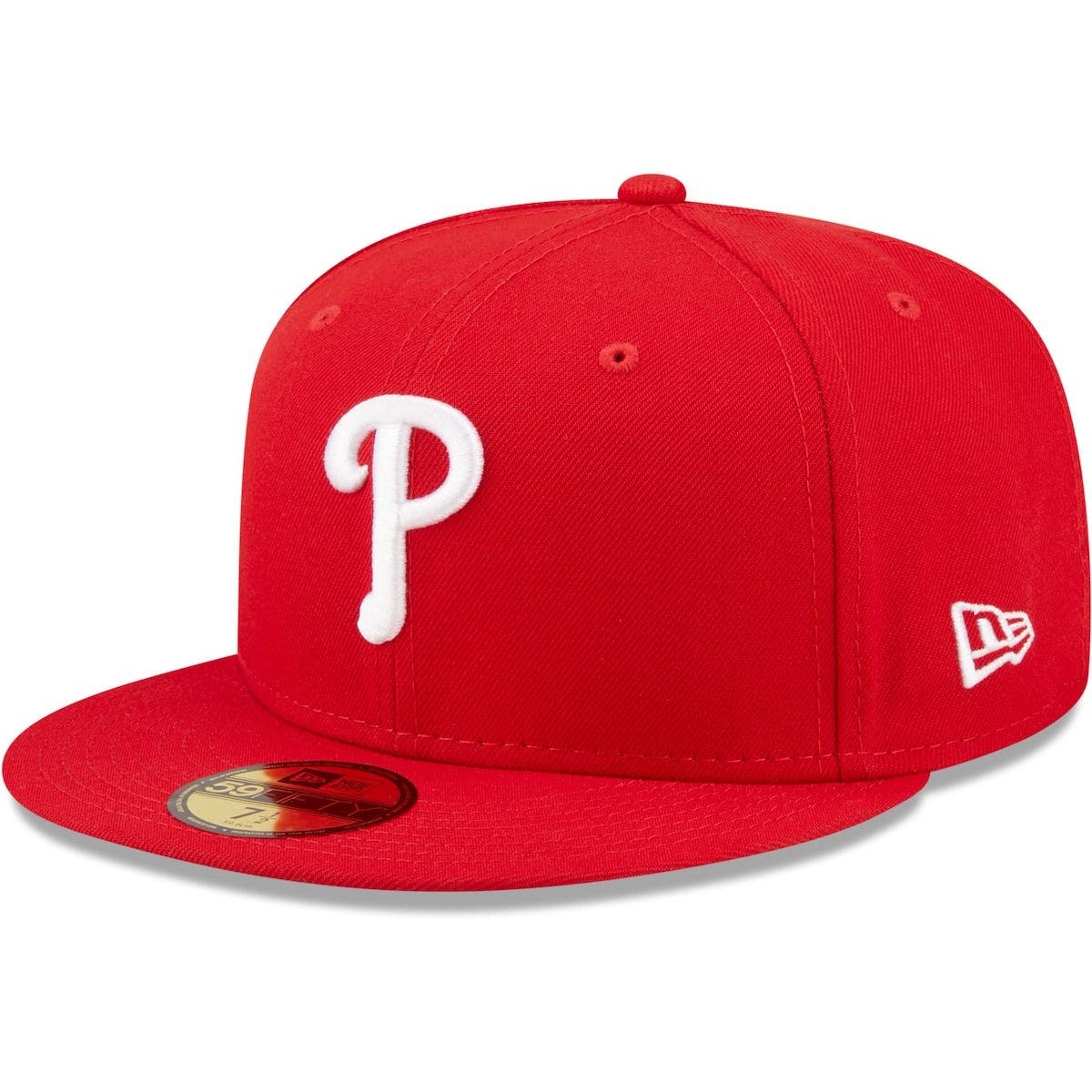 New Era Men's New Era Red Philadelphia Phillies White Logo 59FIFTY ...