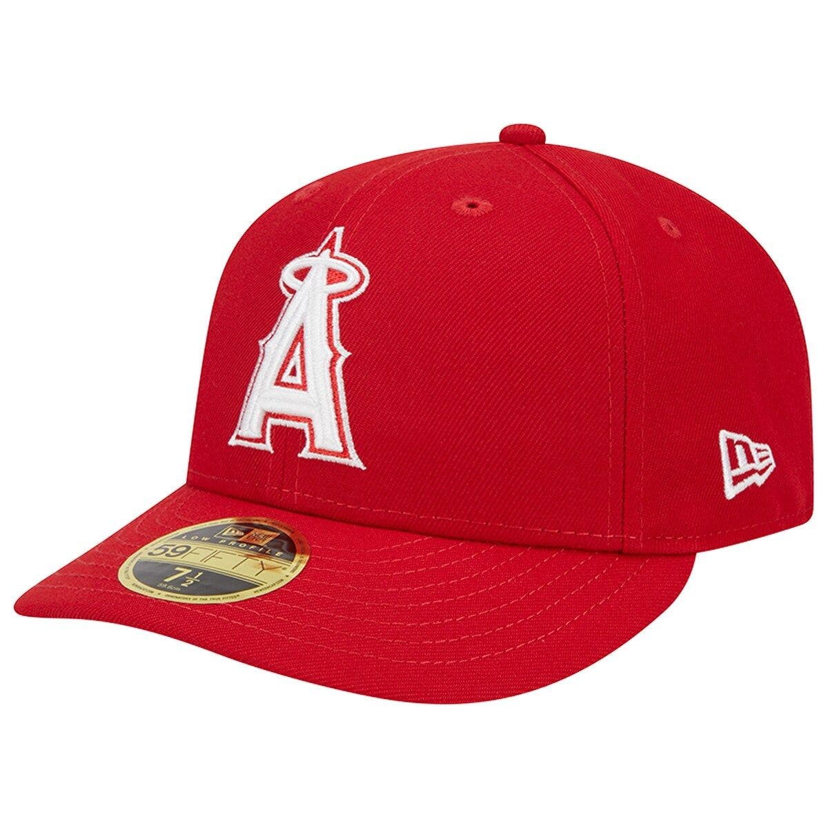 New Era Men's New Era Scarlet Los Angeles Angels 59FIFTY Fitted Hat ...