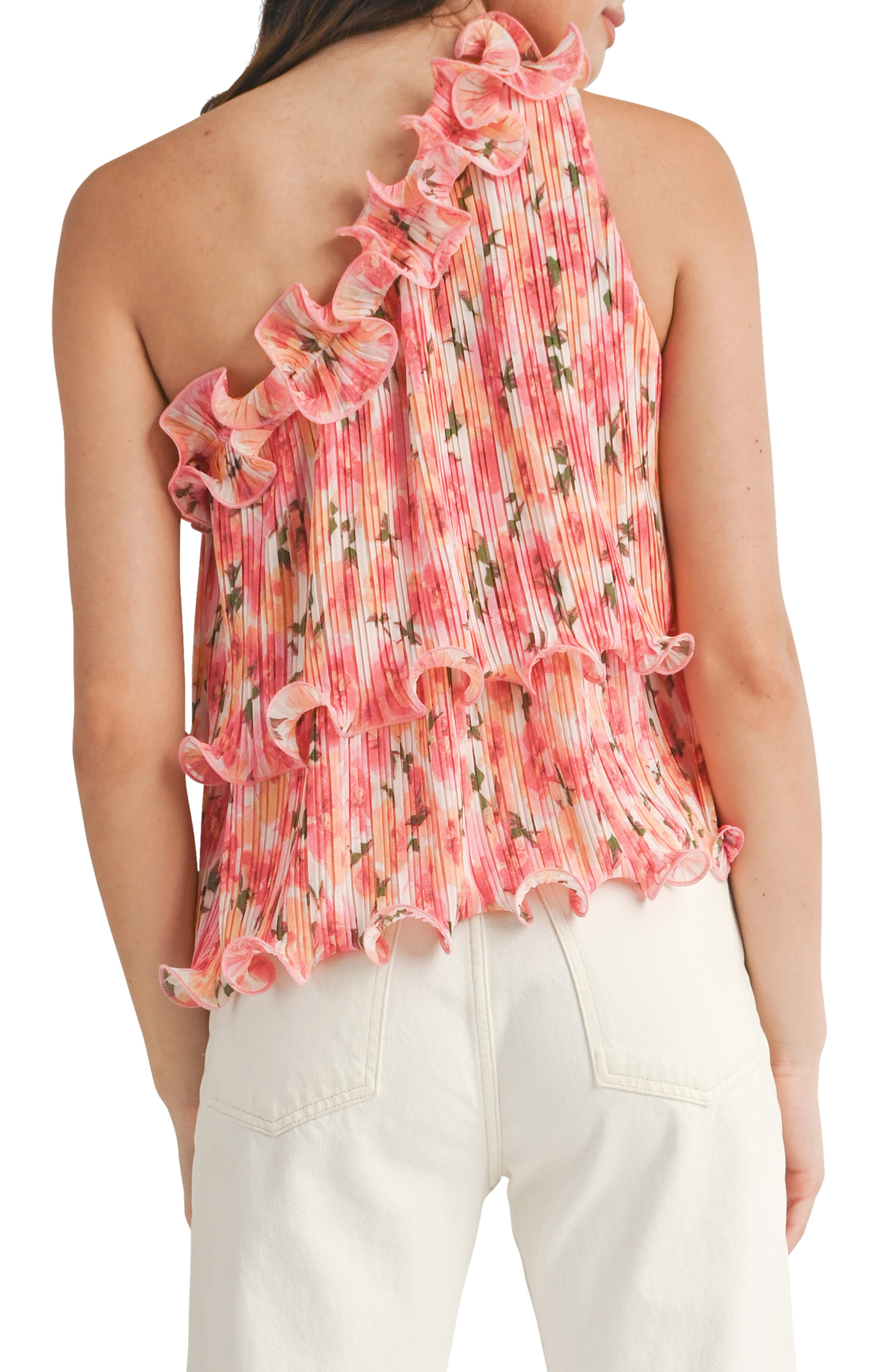 Lush Asymmetrical Ruffled Tank Top | Nordstromrack