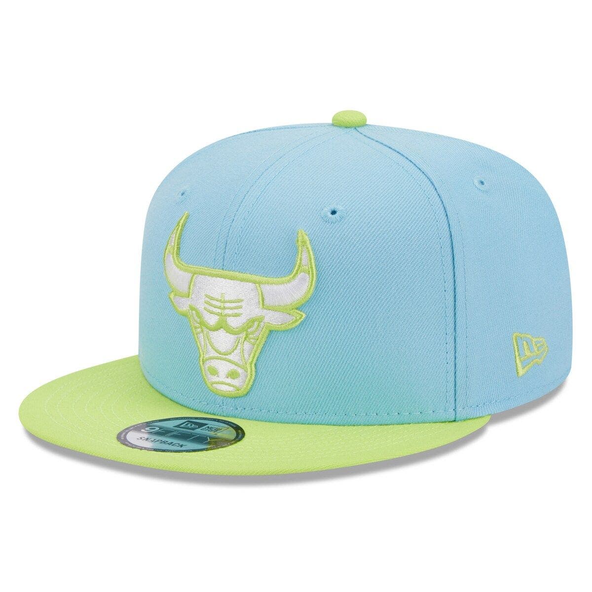 New Era Youth New Era Powder Blue/Neon Green Chicago Bulls Two-Tone ...