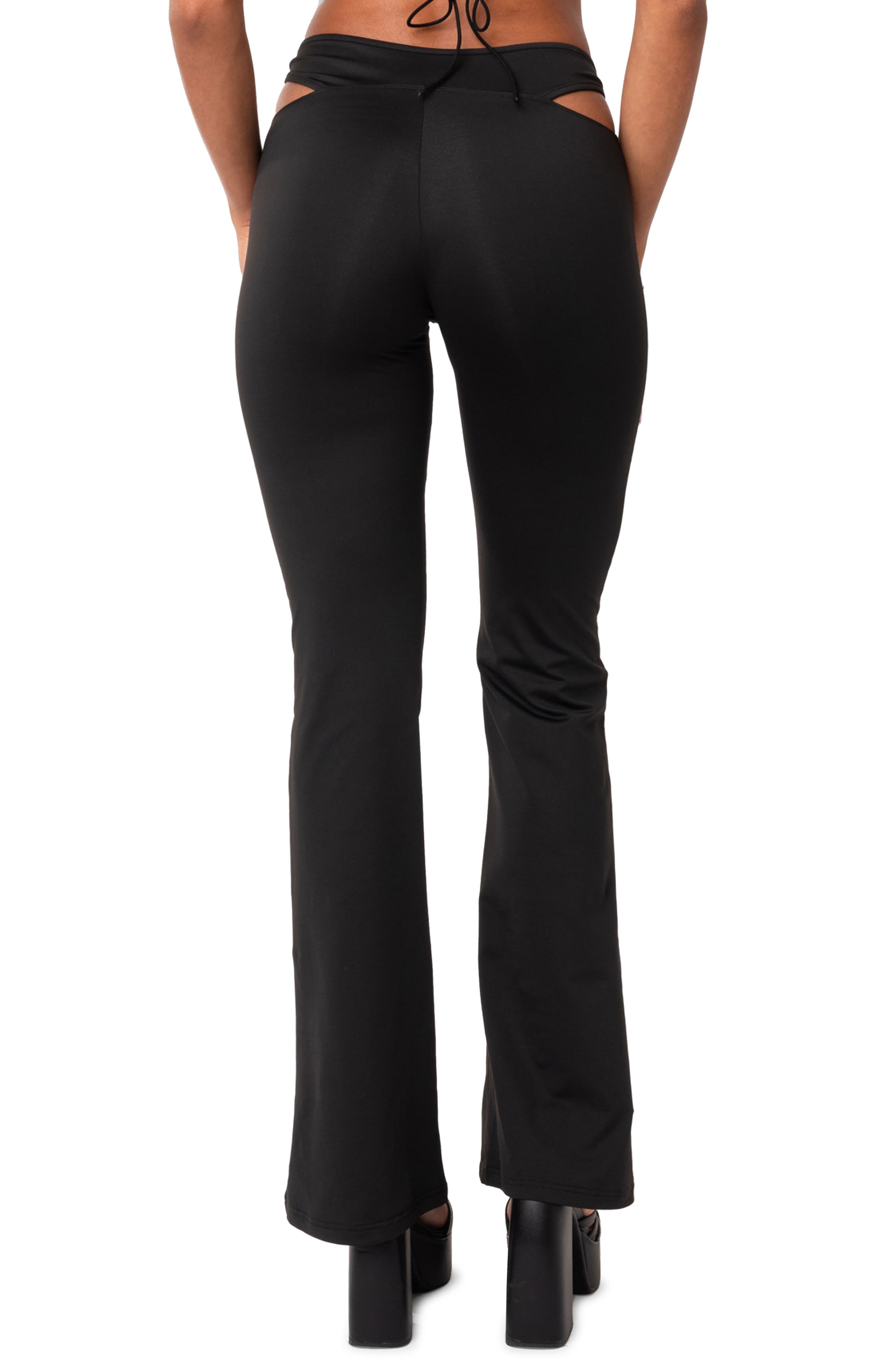 EDIKTED Ashanti Cutout Low Rise Jeans | Nordstrom