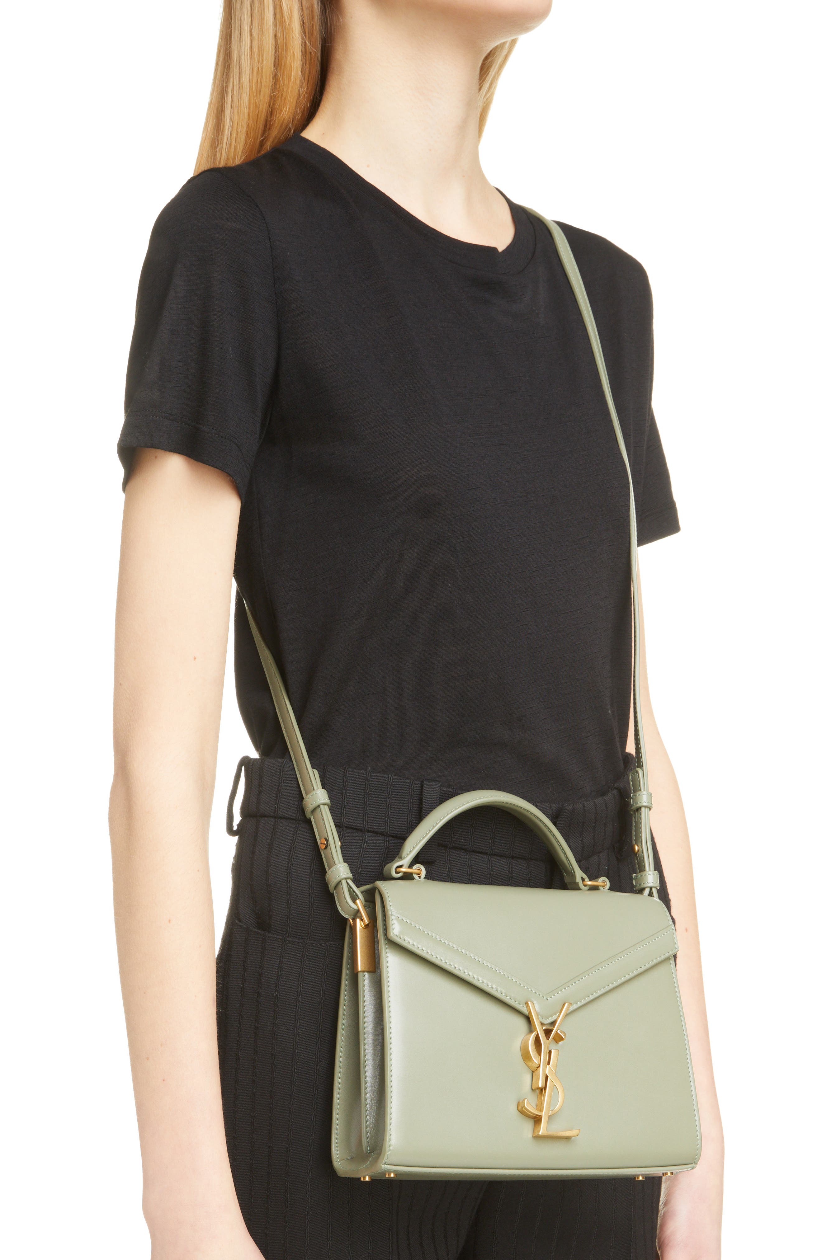Saint Laurent Mini Cassandra Leather Top Handle Bag | Nordstrom