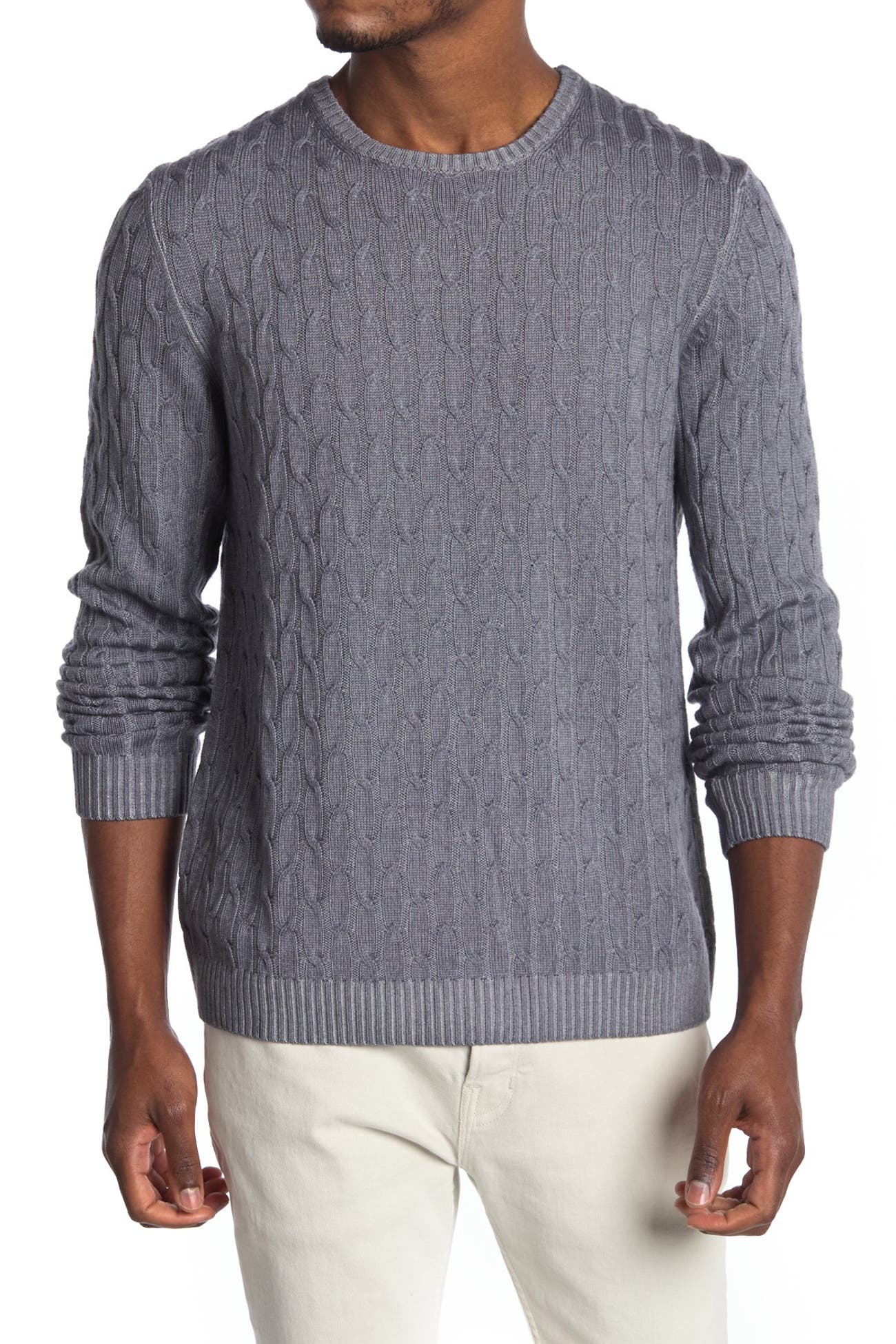 Raffi | Merino Wool Cable Knit Crew Neck Sweater | Nordstrom Rack