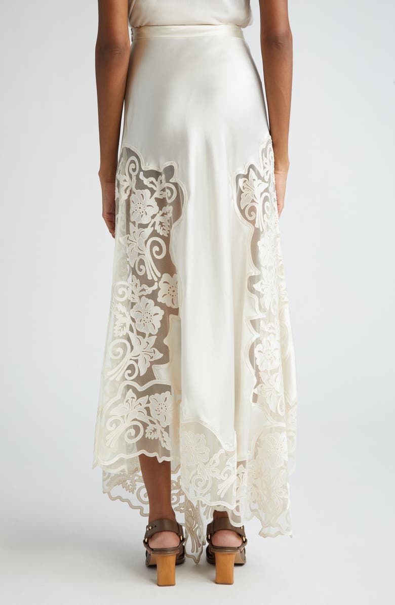 Ulla Johnson Cressida Floral Tulle Panel Silk Maxi Skirt | Nordstrom