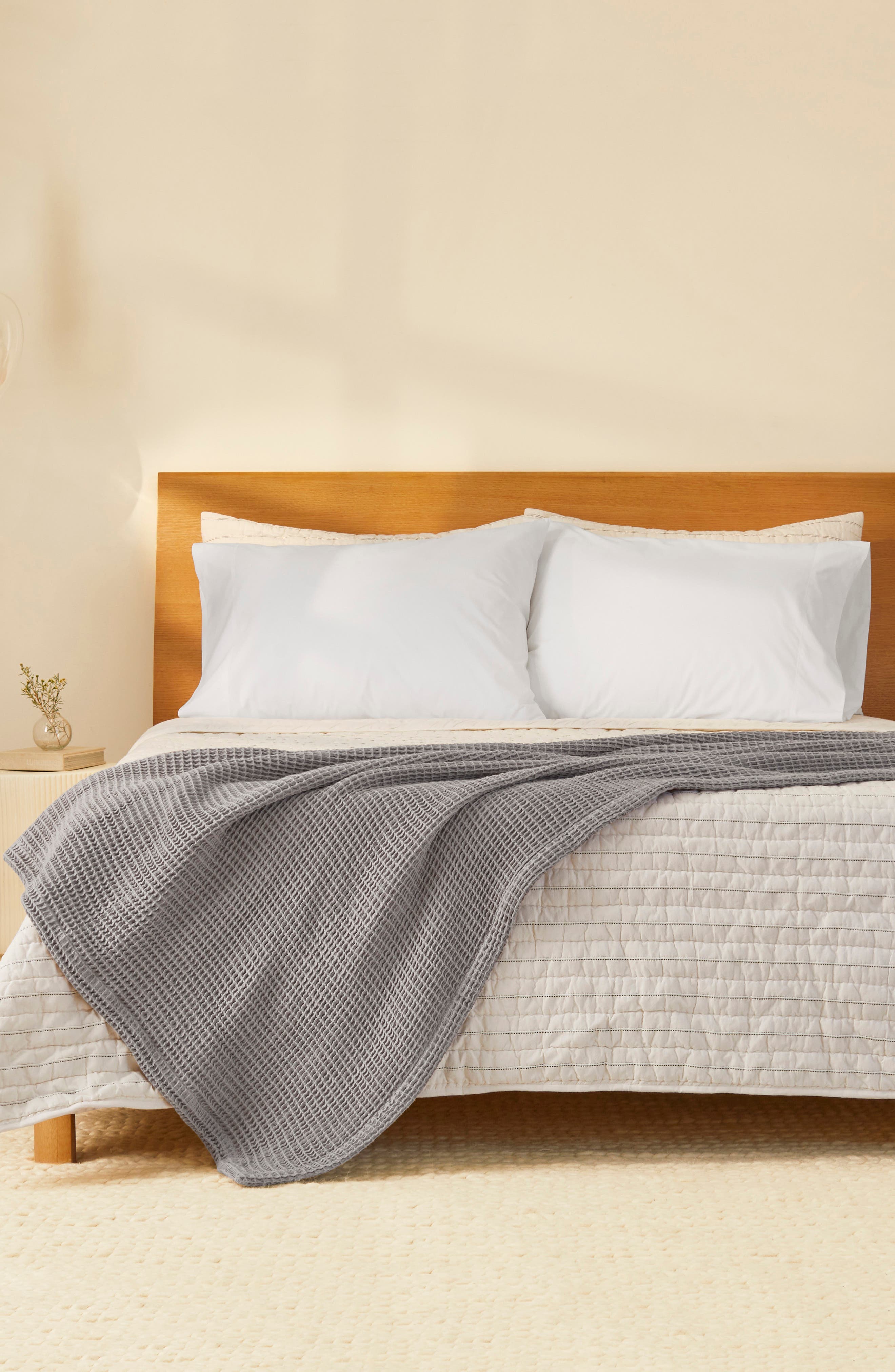 Casper Organic Cotton Waffle Knit Throw Blanket | Nordstrom