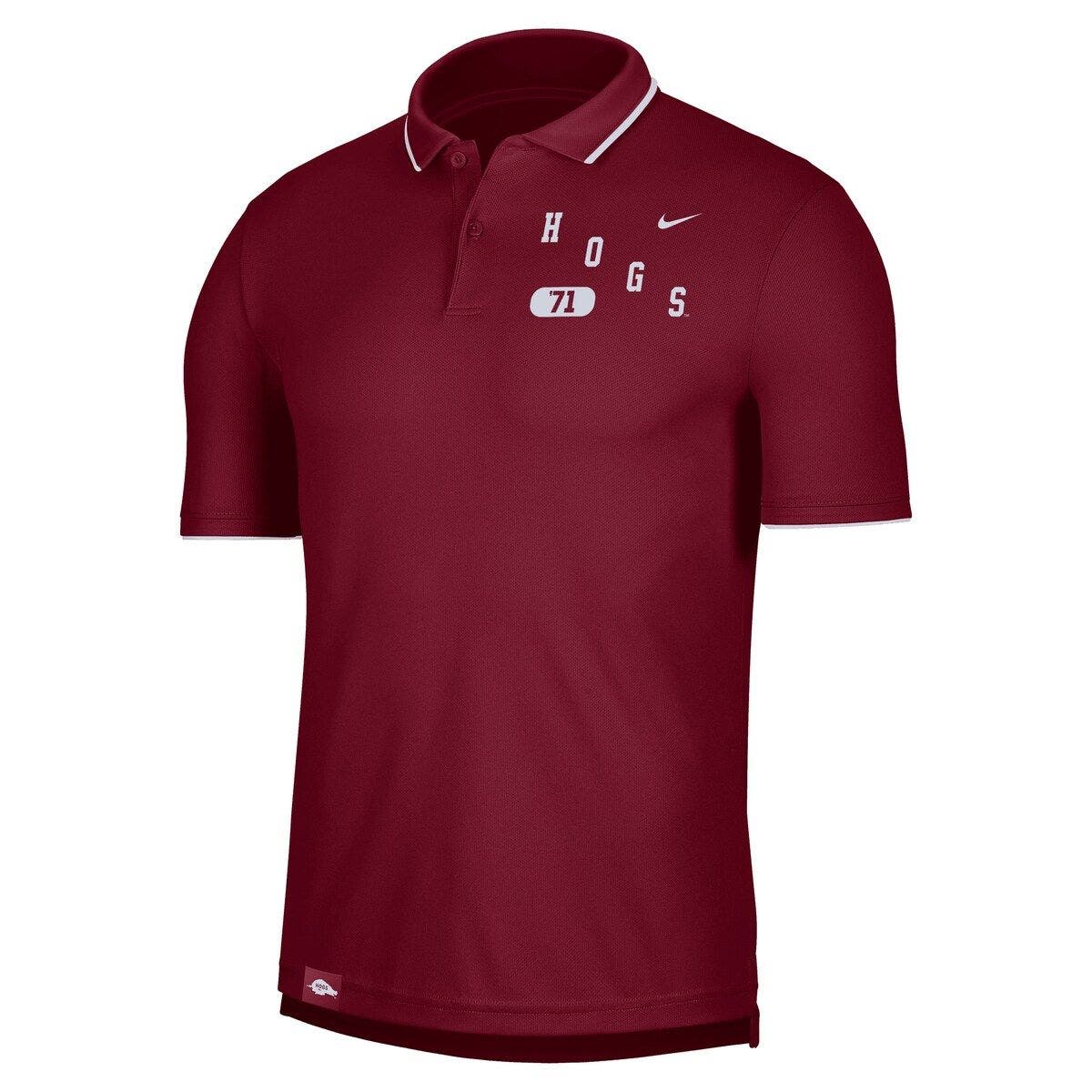 Nike Men's Nike Cardinal Arkansas Razorbacks Wordmark Performance Polo ...