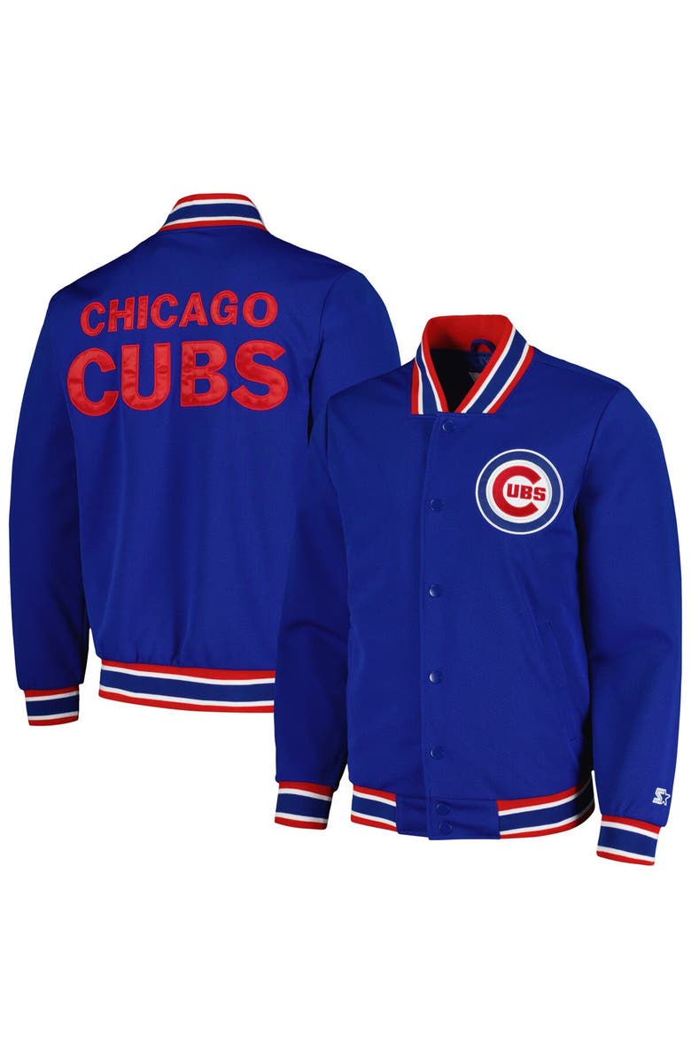 STARTER Men's Starter Royal Chicago Cubs Secret Weapon Full-Snap Jacket ...