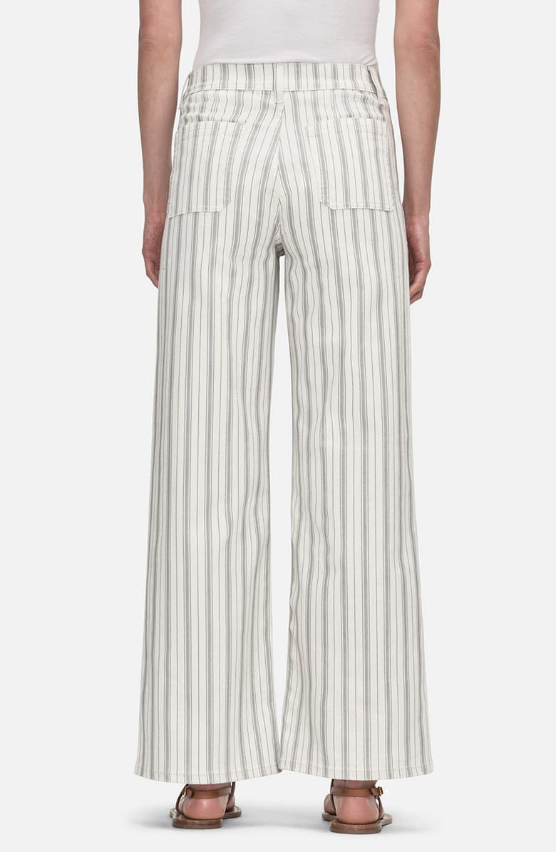 FRAME Le Slim Stripe Palazzo High Waist Wide Leg Jeans | Nordstrom