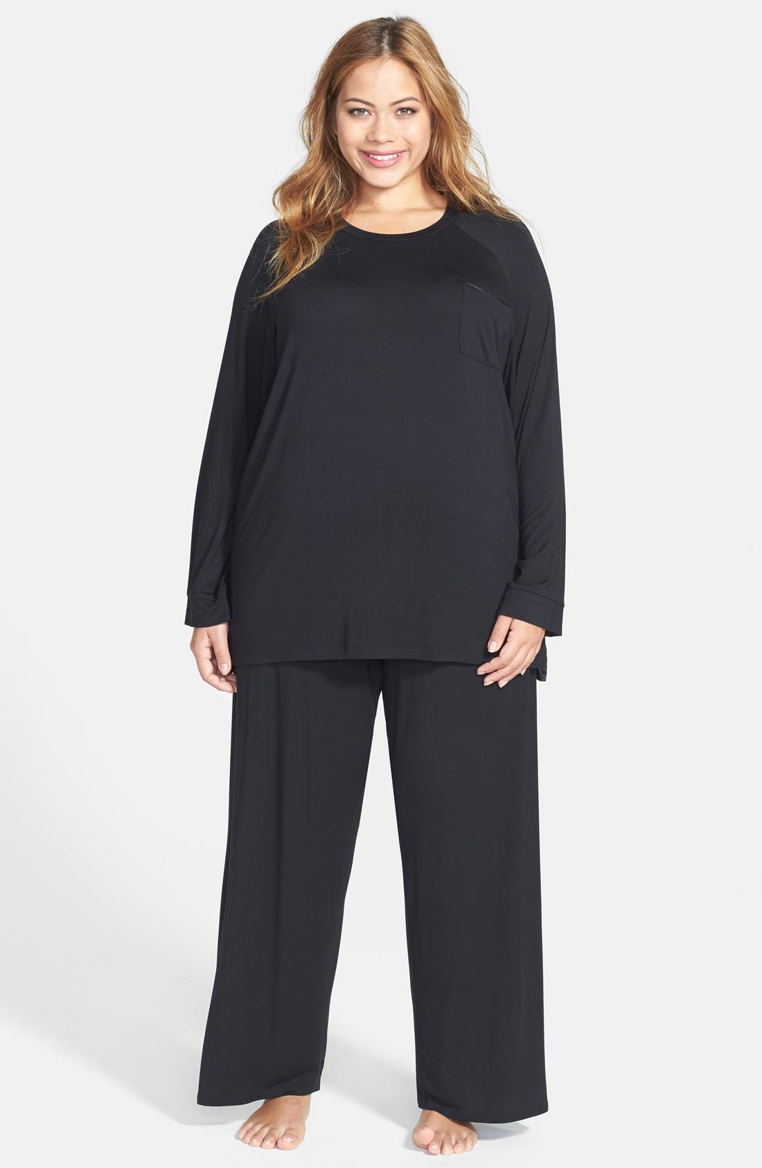 Midnight by Carole Hochman Satin Back Pajamas (Plus Size) | Nordstrom