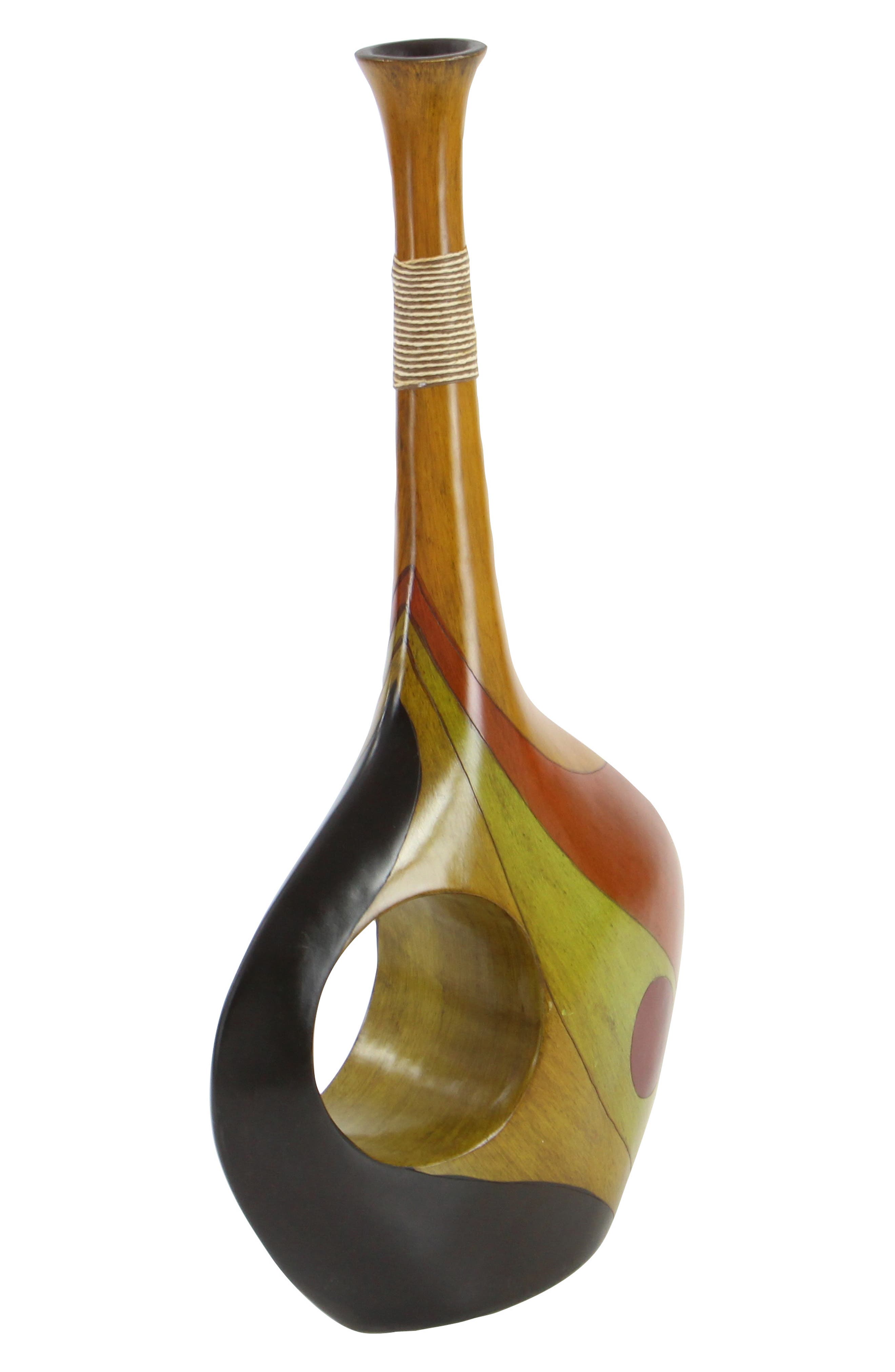 UMA Multi Colored Polystone Vase with Crystal Accent | Nordstromrack